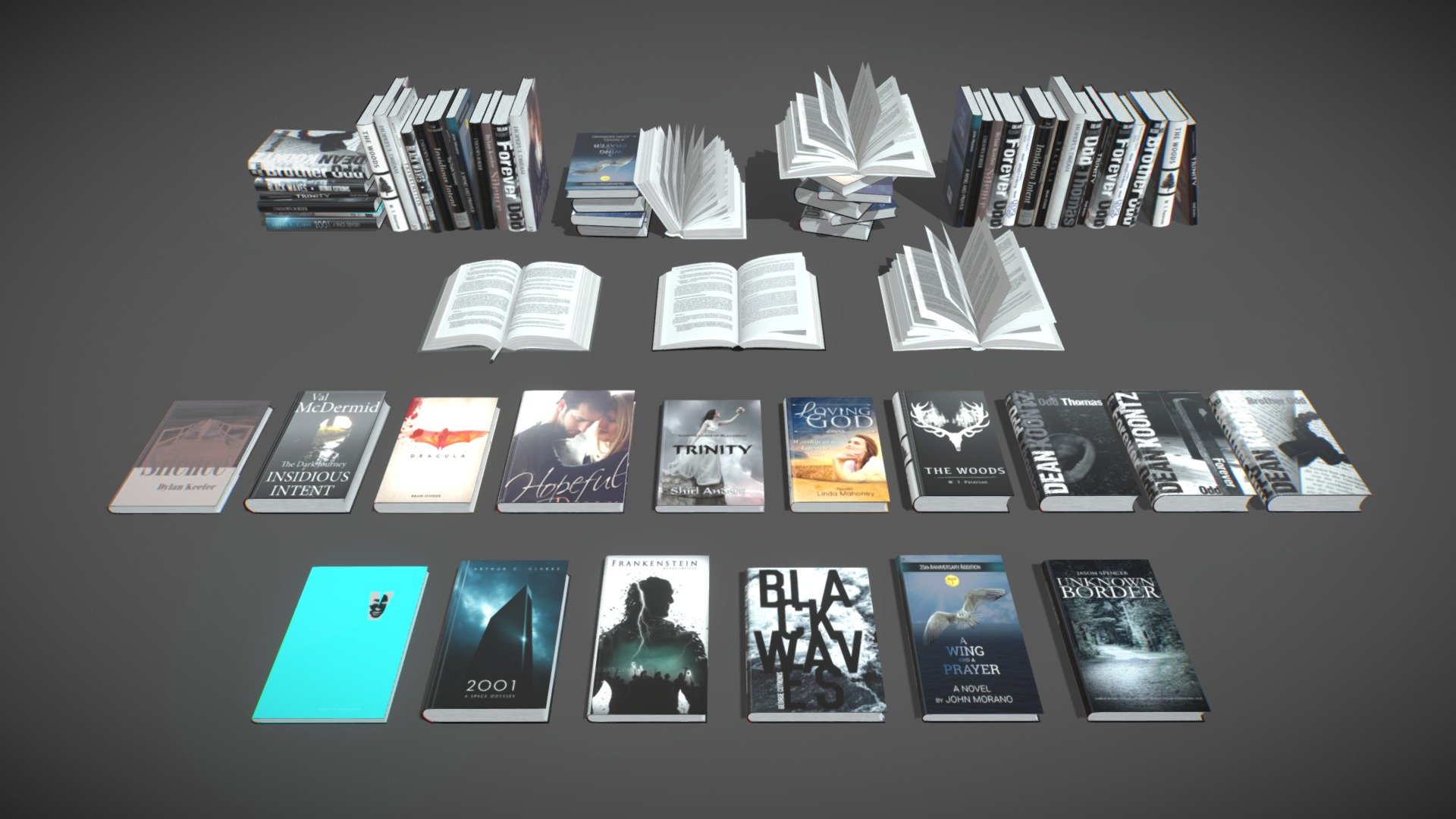 Open Books Set - Buy Royalty Free 3D model by madMIX [61d1f43 ...