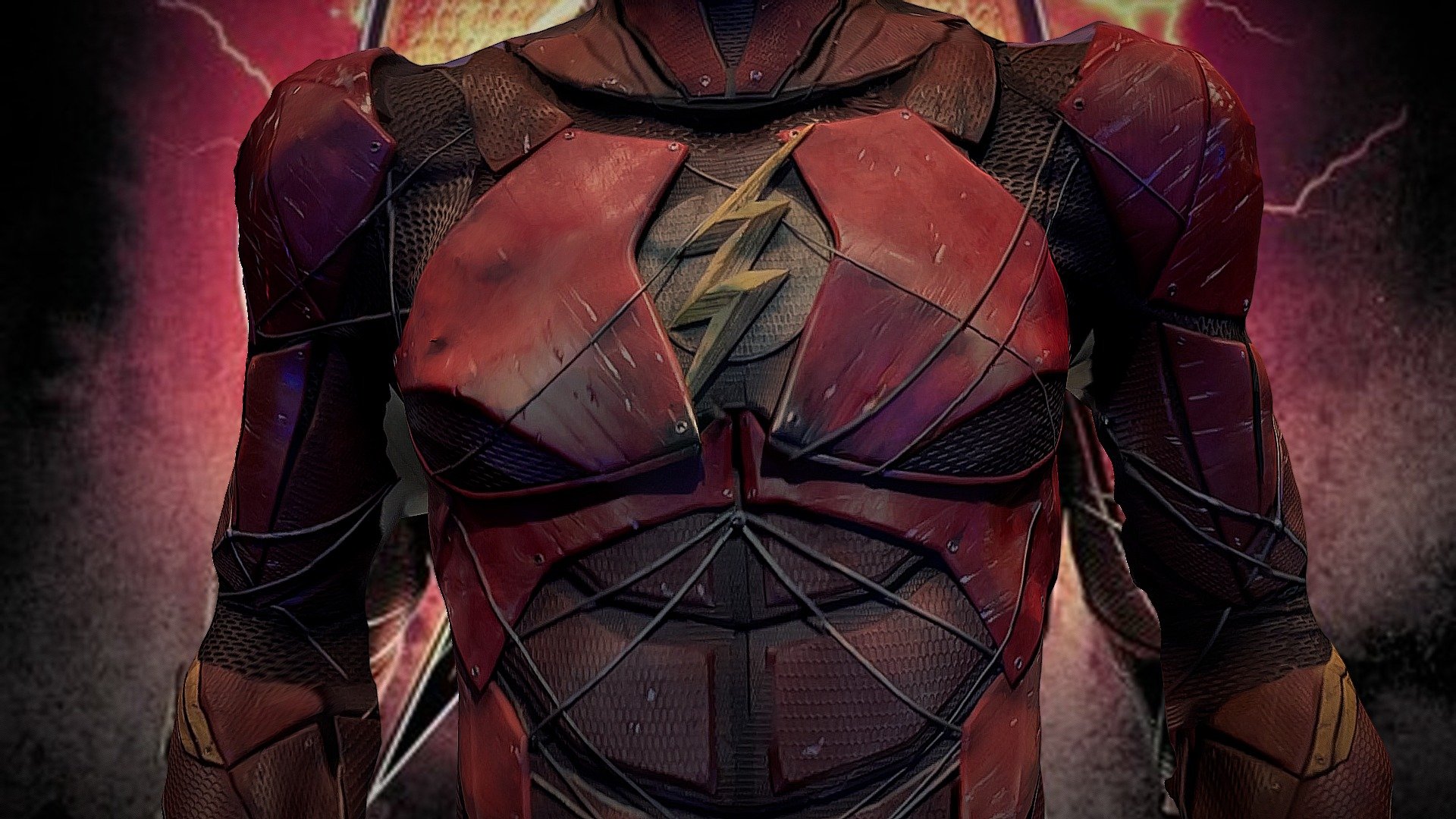 The Flash - screen worn suit - Erza MIller - Buy Royalty Free 3D model ...