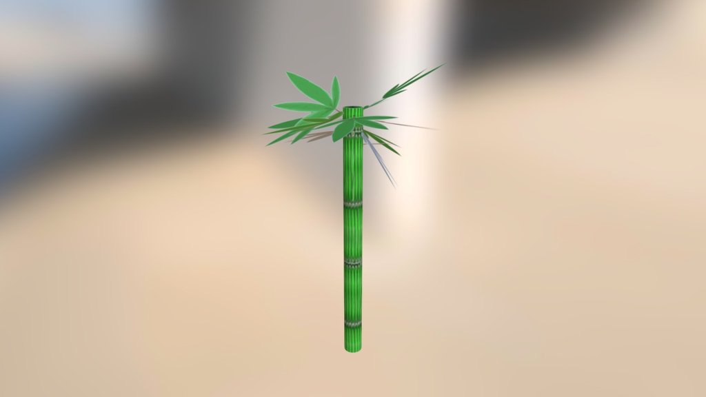 Bamboo Tree With Some Paper Leaves - 3D model by Ashtronaut ...
