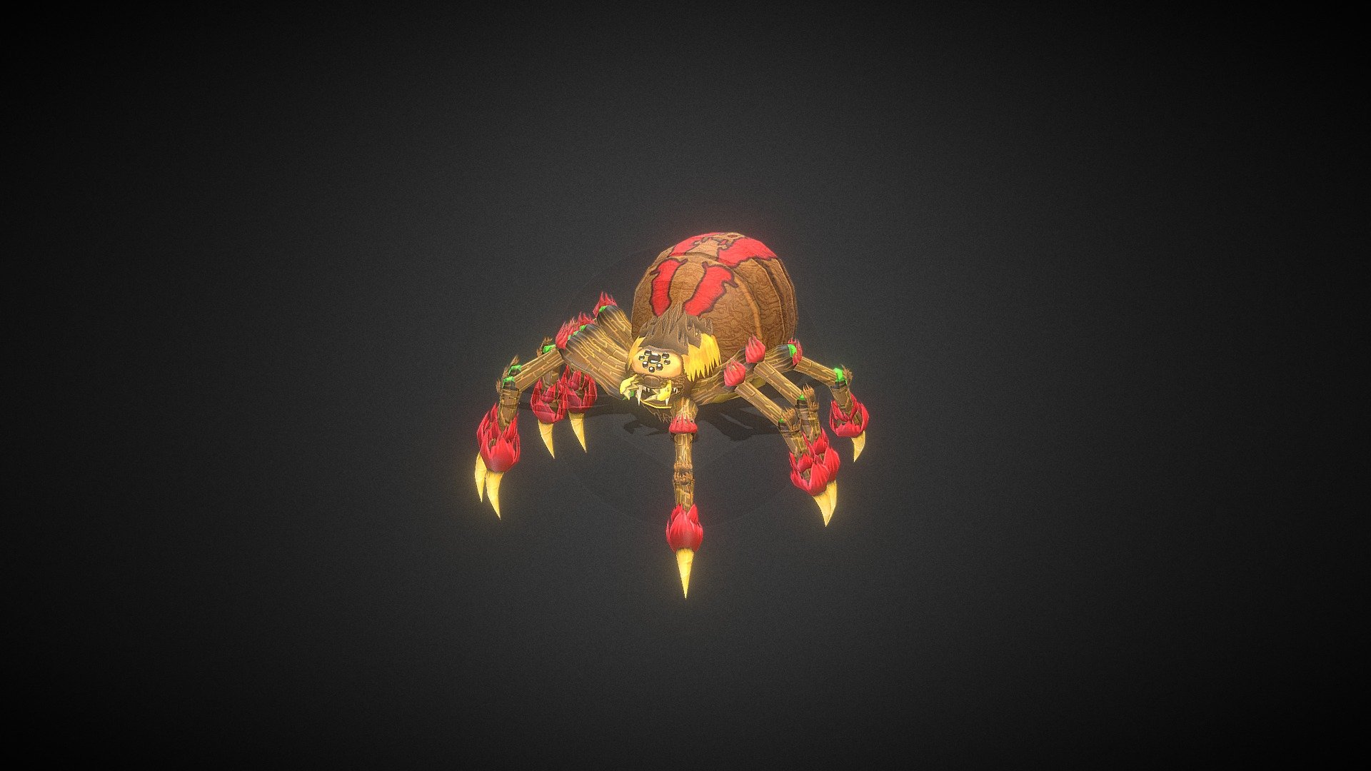 Spider Low Poly - 3D model by Daniel.Rodrigues [61d7101] - Sketchfab
