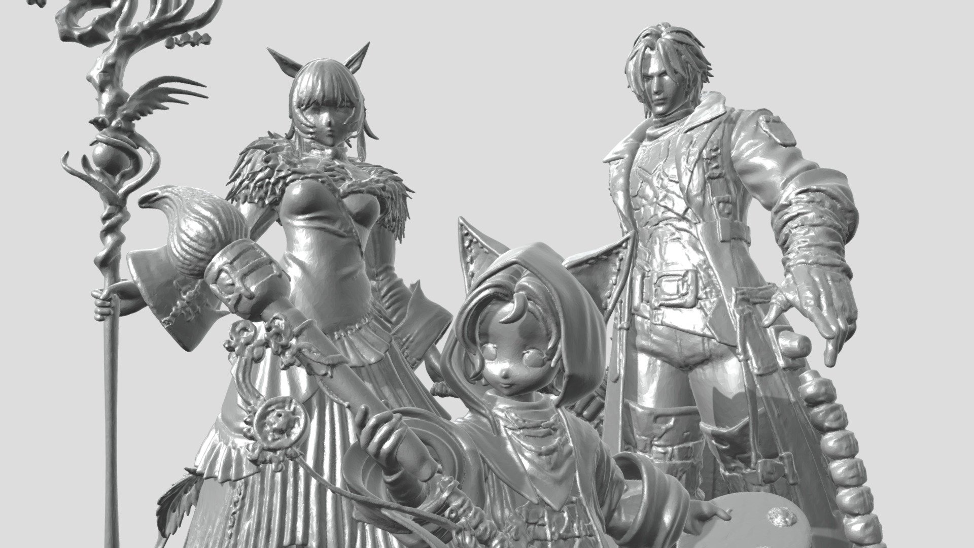 AI-FF14 Fav Group Of Characters - Download Free 3D model by ...
