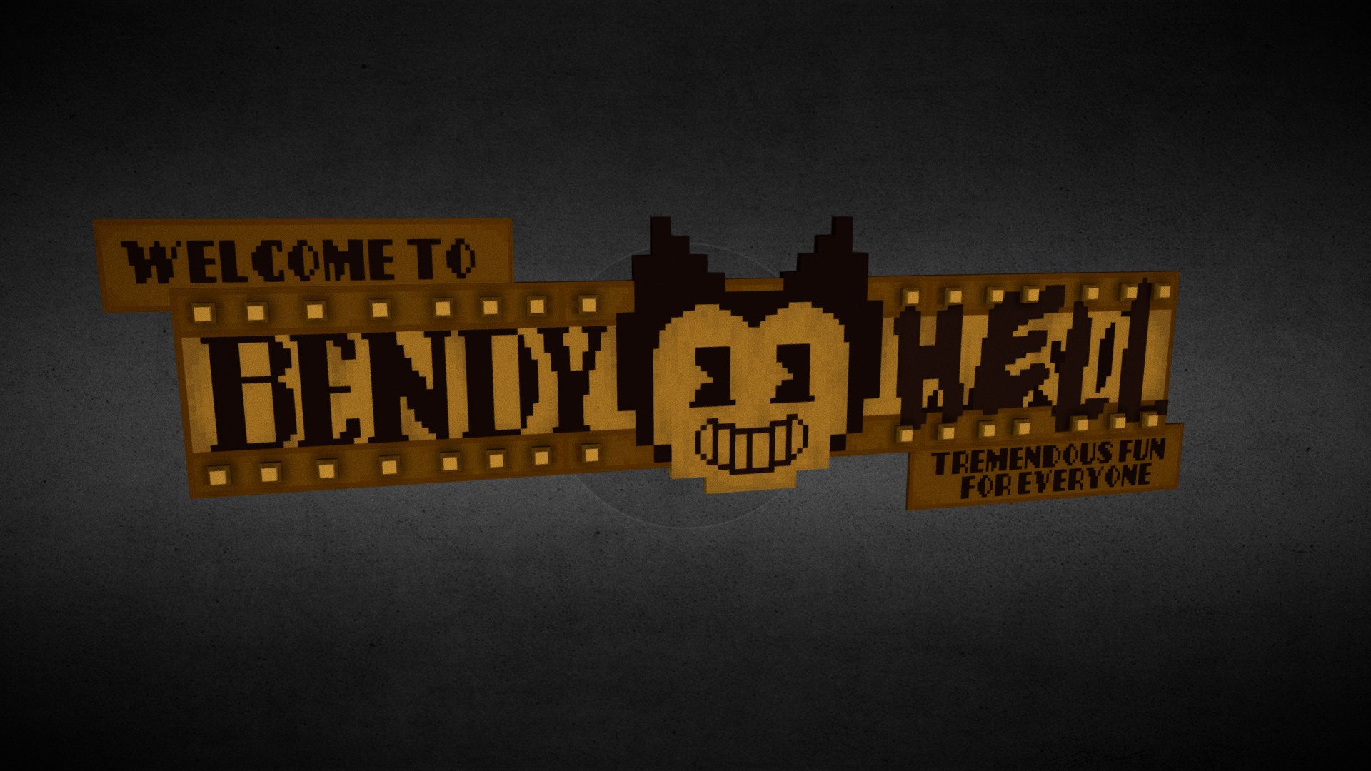 Signboard "Bendy L̶a̶n̶d HELL" - 3D model by RomanSoulja [61db432 ...
