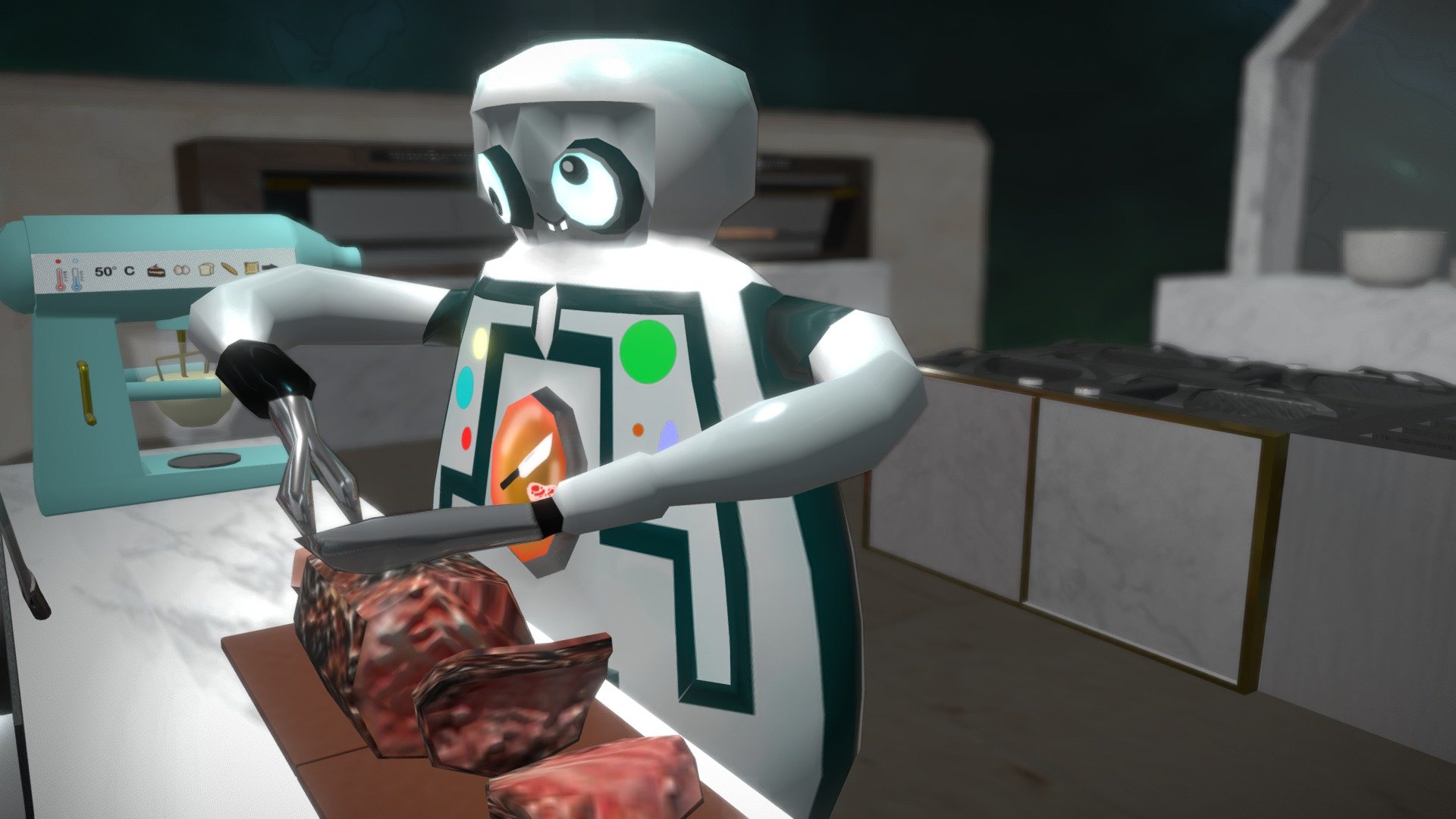 Crazy robotic space kitchen - 3D model by wenjun.tan [61dfba3] - Sketchfab