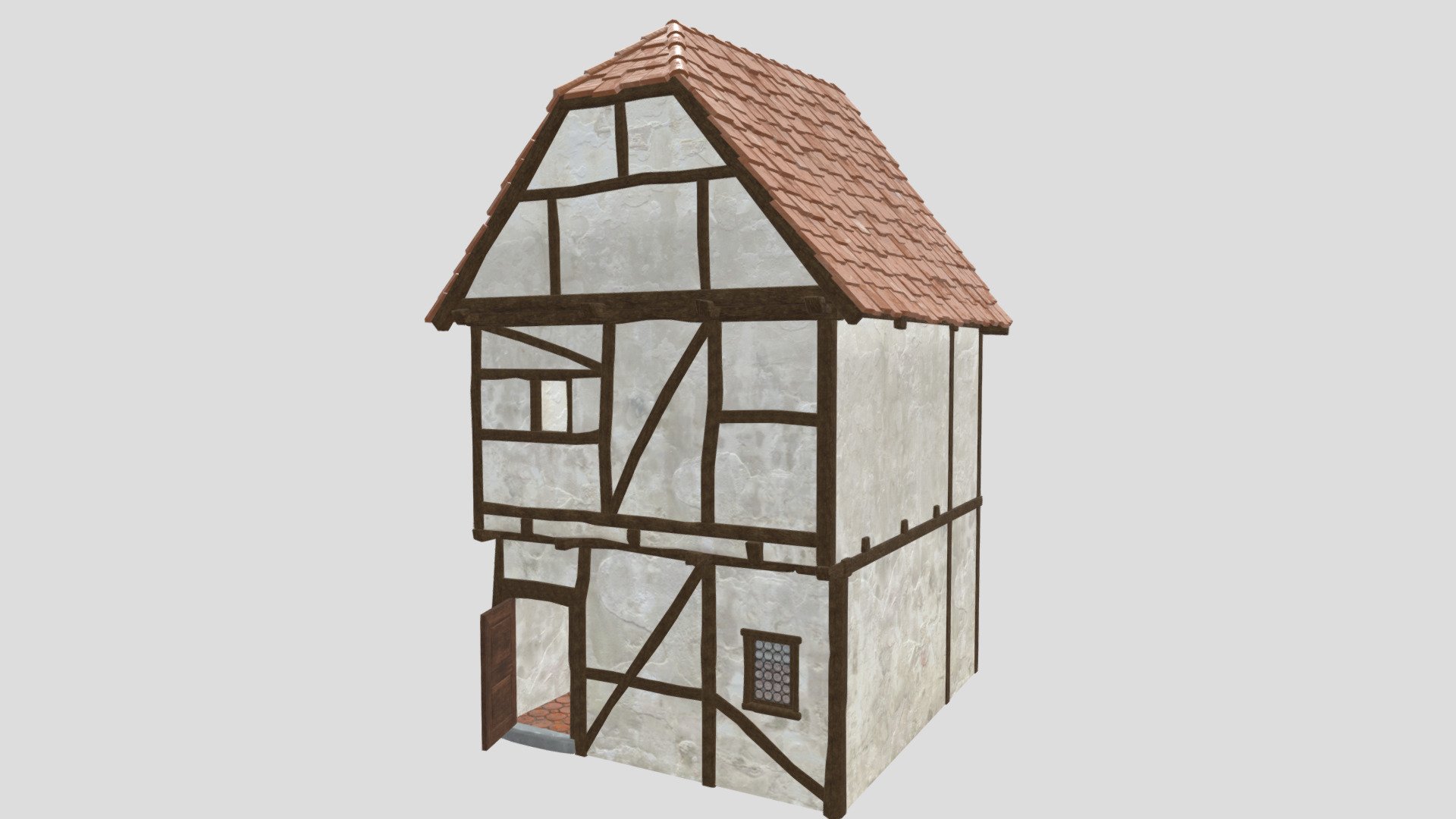 Medieval Half-Timbered House - 3D model by max_imum [61e126e] - Sketchfab