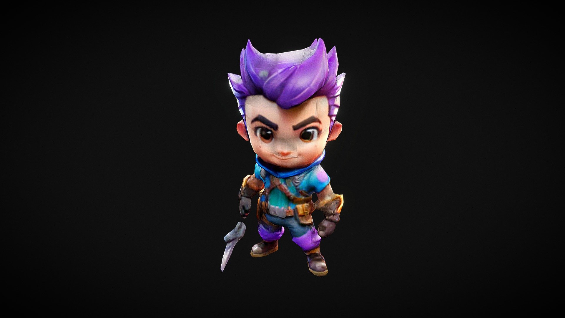 Animated Moe Boy with a Sword (Multi-Modality AI - Download Free 3D ...