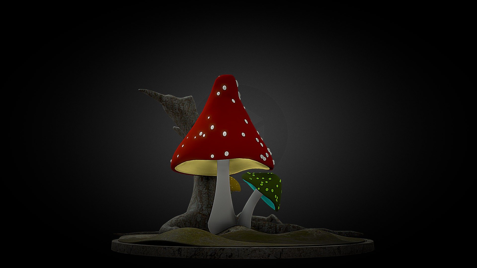 Magic Mashrooms - 3D model by Mysticartdesign [61e2dba] - Sketchfab