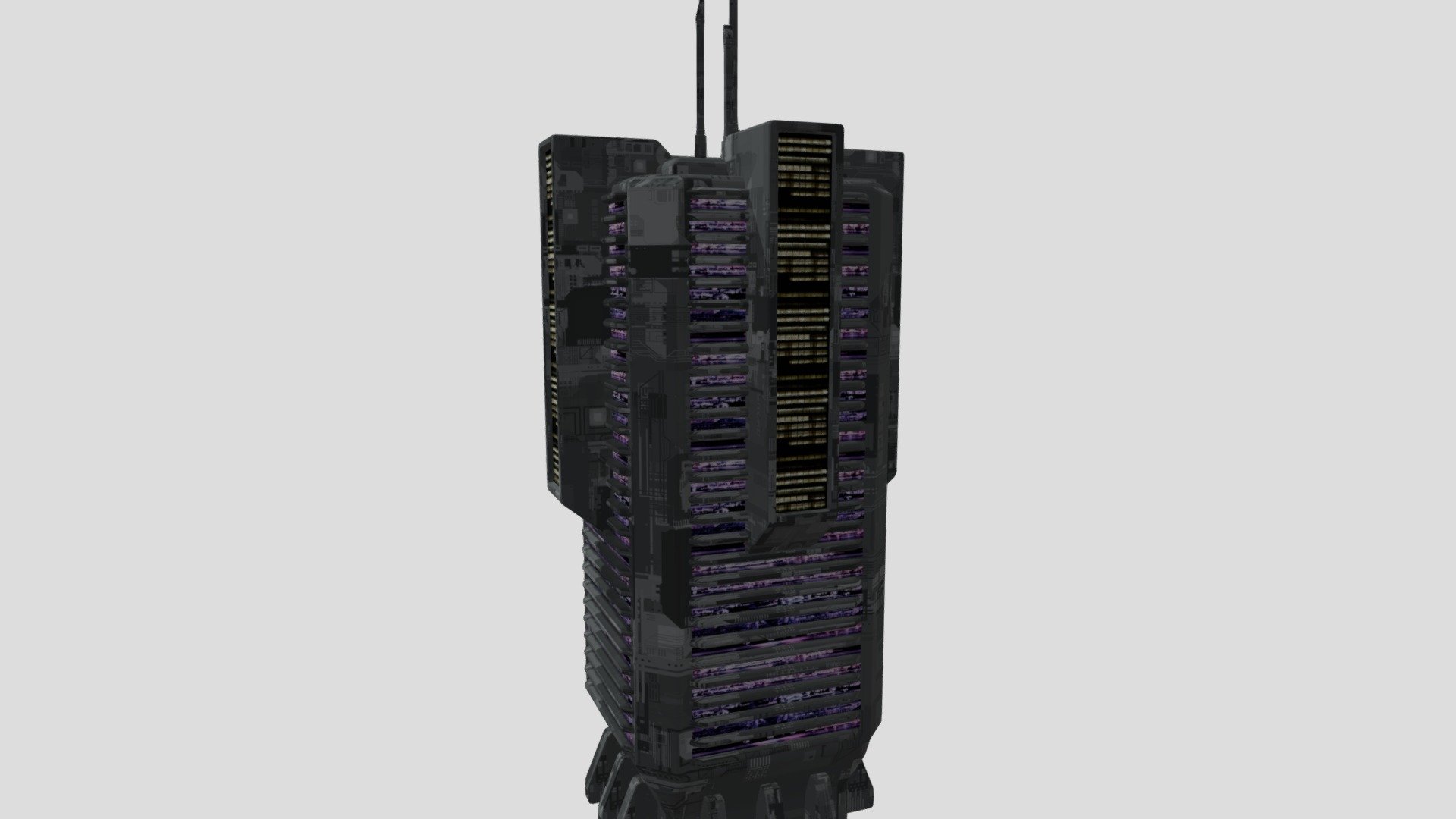 CyberTower - 3D model by Pinkie (@timur.prm) [61e2e4d] - Sketchfab