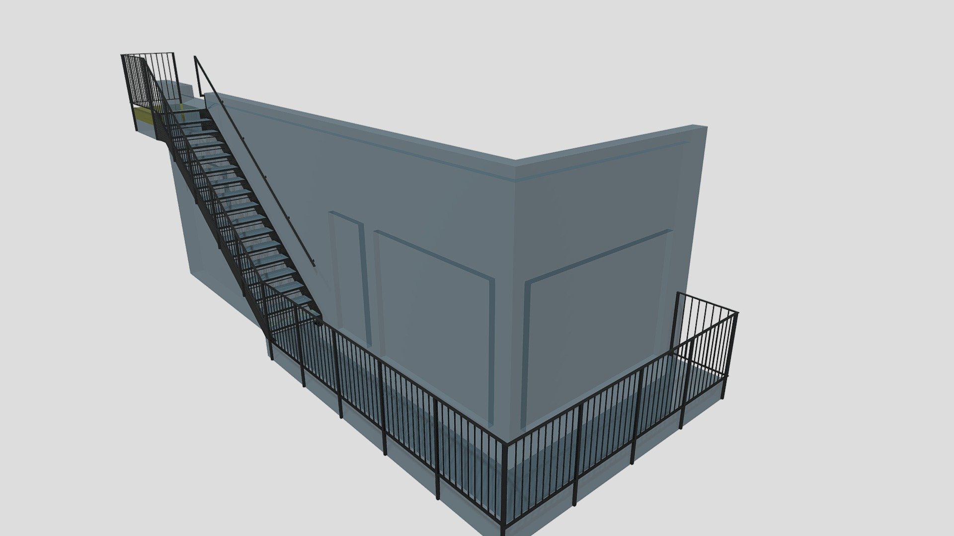 ASLOK Steel Staircase and Railings - Download Free 3D model by Julius ...