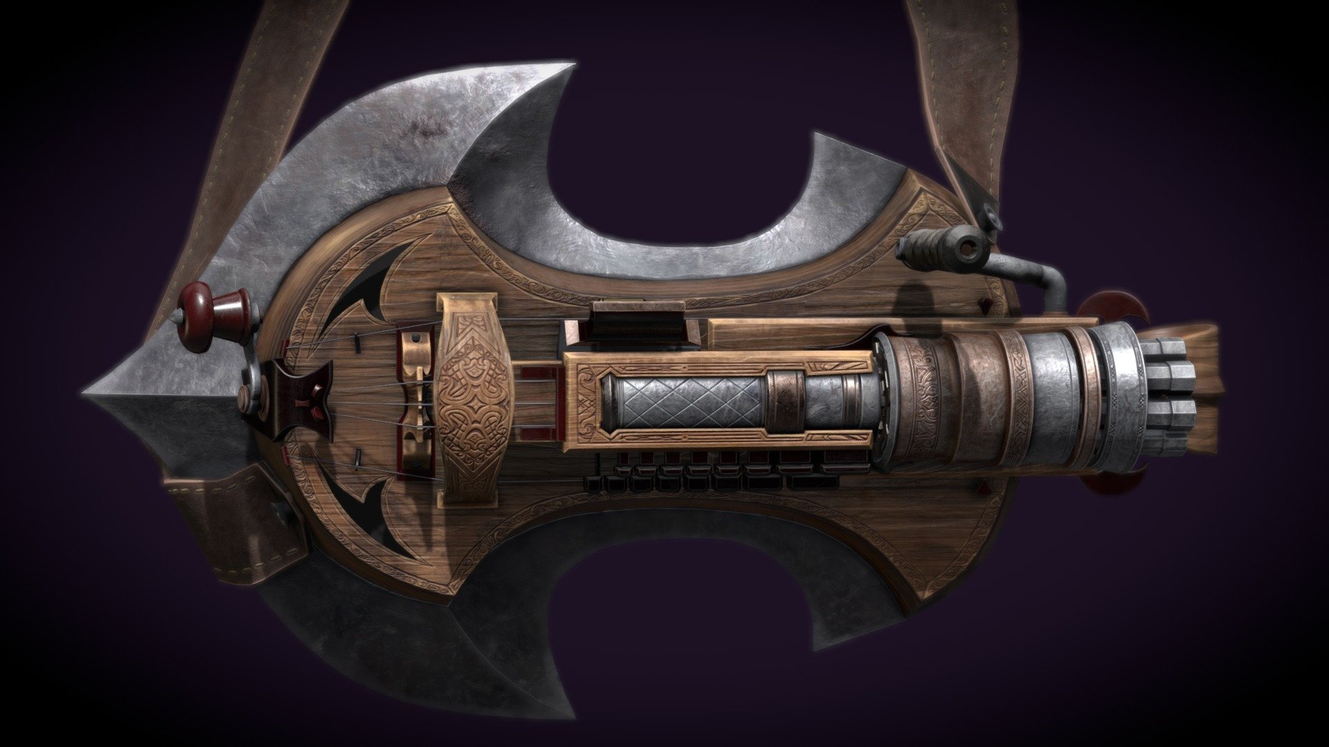 Hurdy Gurdy Gatling Gun - 3D model by TLaCroix [61e4f7f] - Sketchfab