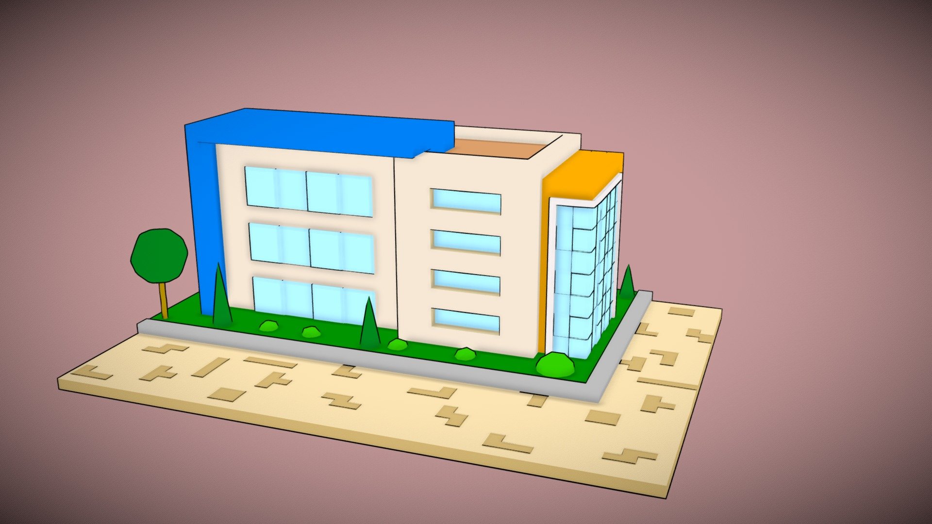 Low Poly Building - Download Free 3D model by Pedro.Arthur [61e8fc9 ...