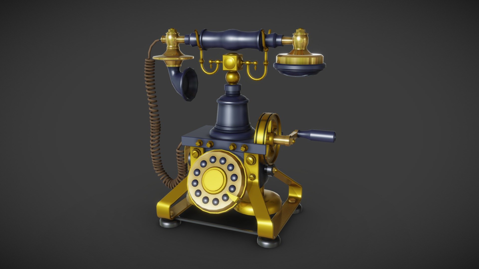 vintage phone - 3D model by Nollopa [61ebca6] - Sketchfab