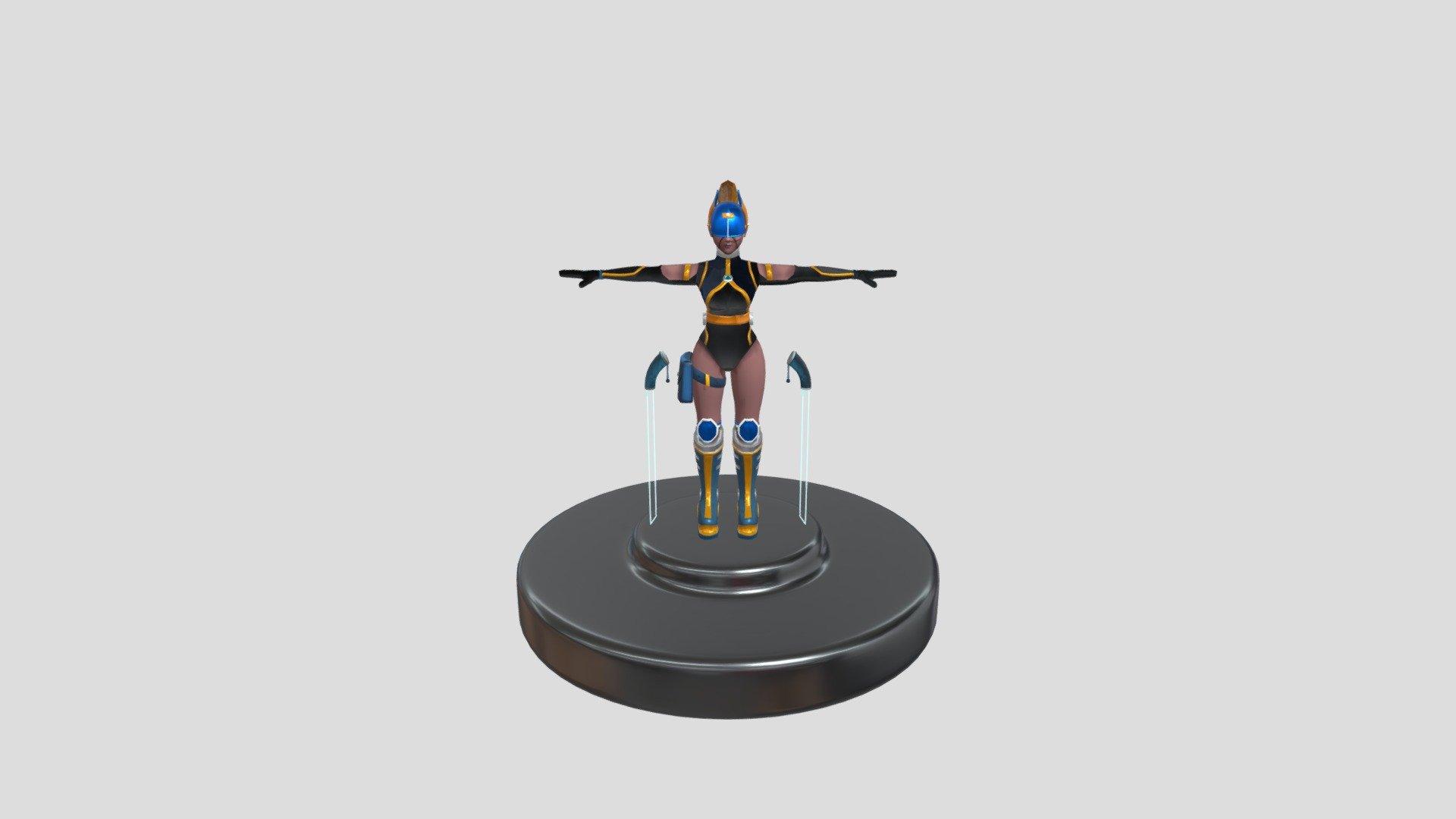 Low Poly 3D Anime Girl Blender File Ready - 3D model by ...