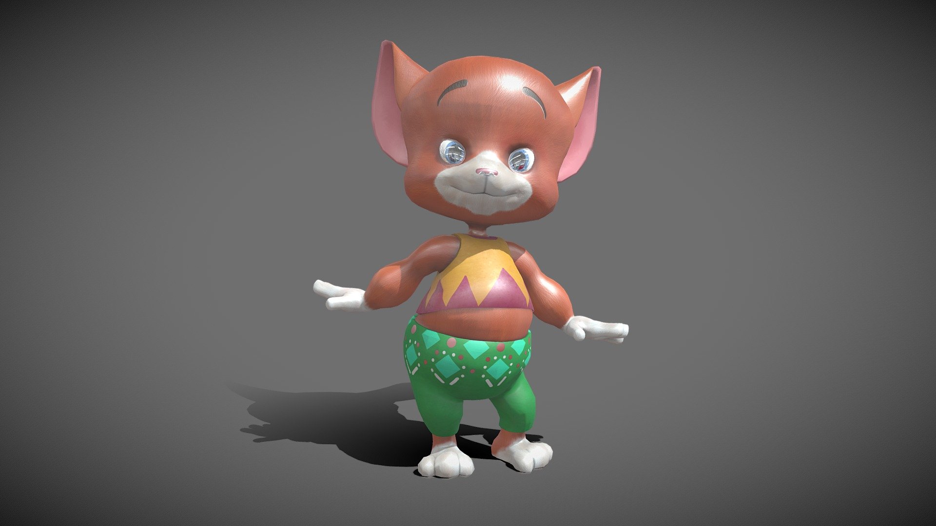 Looping Animated Happy Mouse Character - 3D model by LasquetiSpice ...