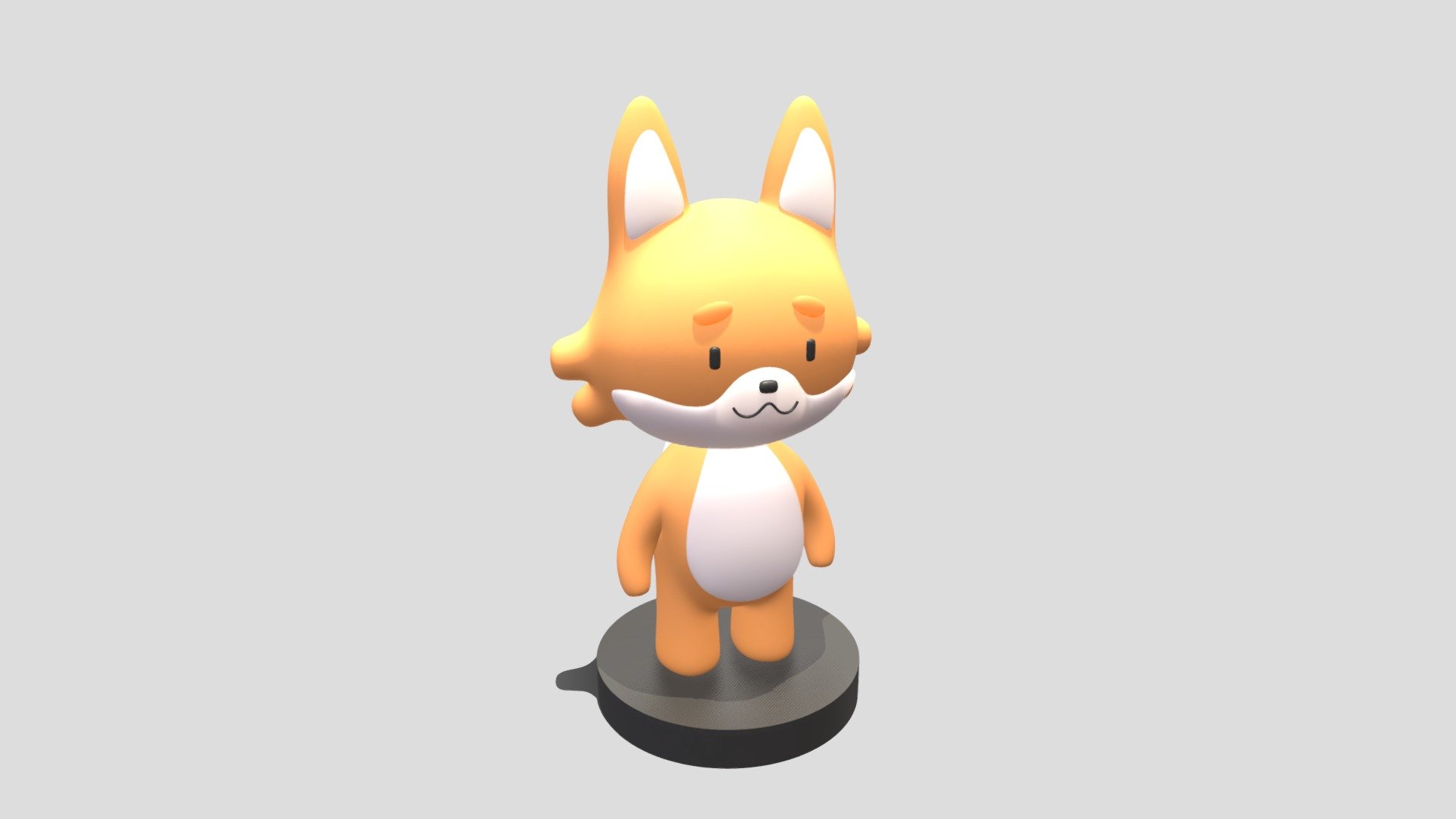Cute chibi Fox - Download Free 3D model by artbyquan [61f1165] - Sketchfab