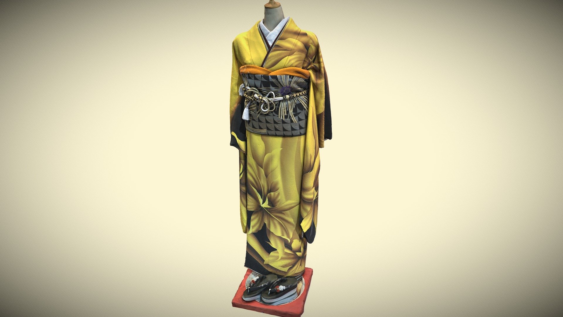 lighter version of Yellow furisode - 3D model by Koto3D Stephane Vogley ...