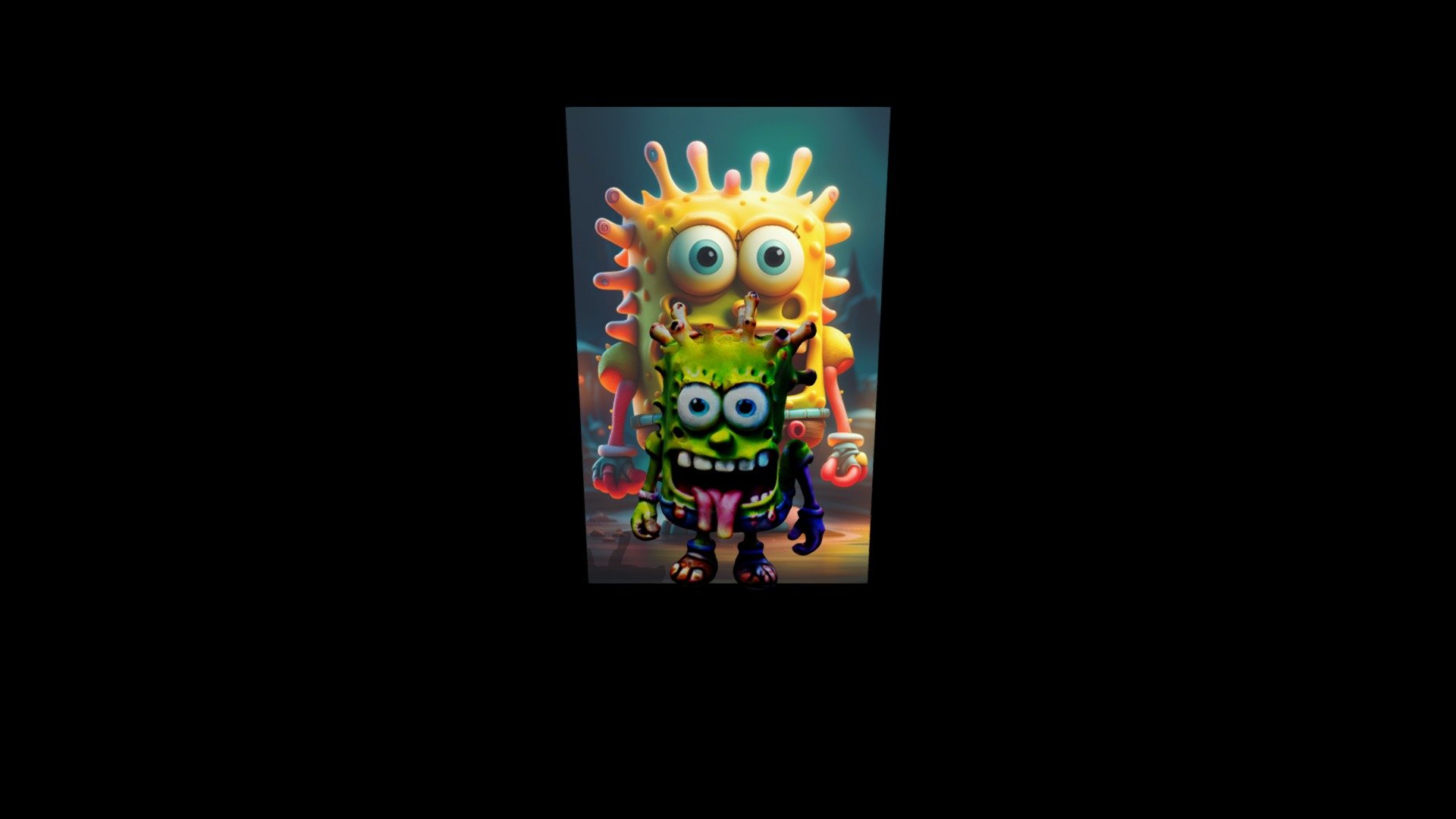 cartoon spongebob with tongue sticking out and m - Download Free 3D ...