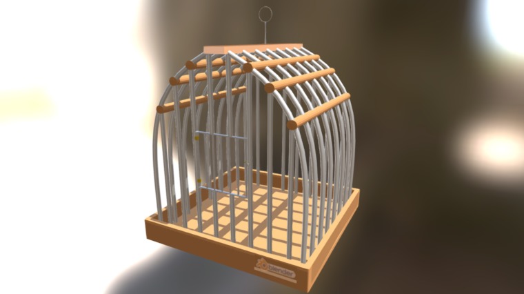 Modern bird cage - Download Free 3D model by starkerg [61f957a] - Sketchfab