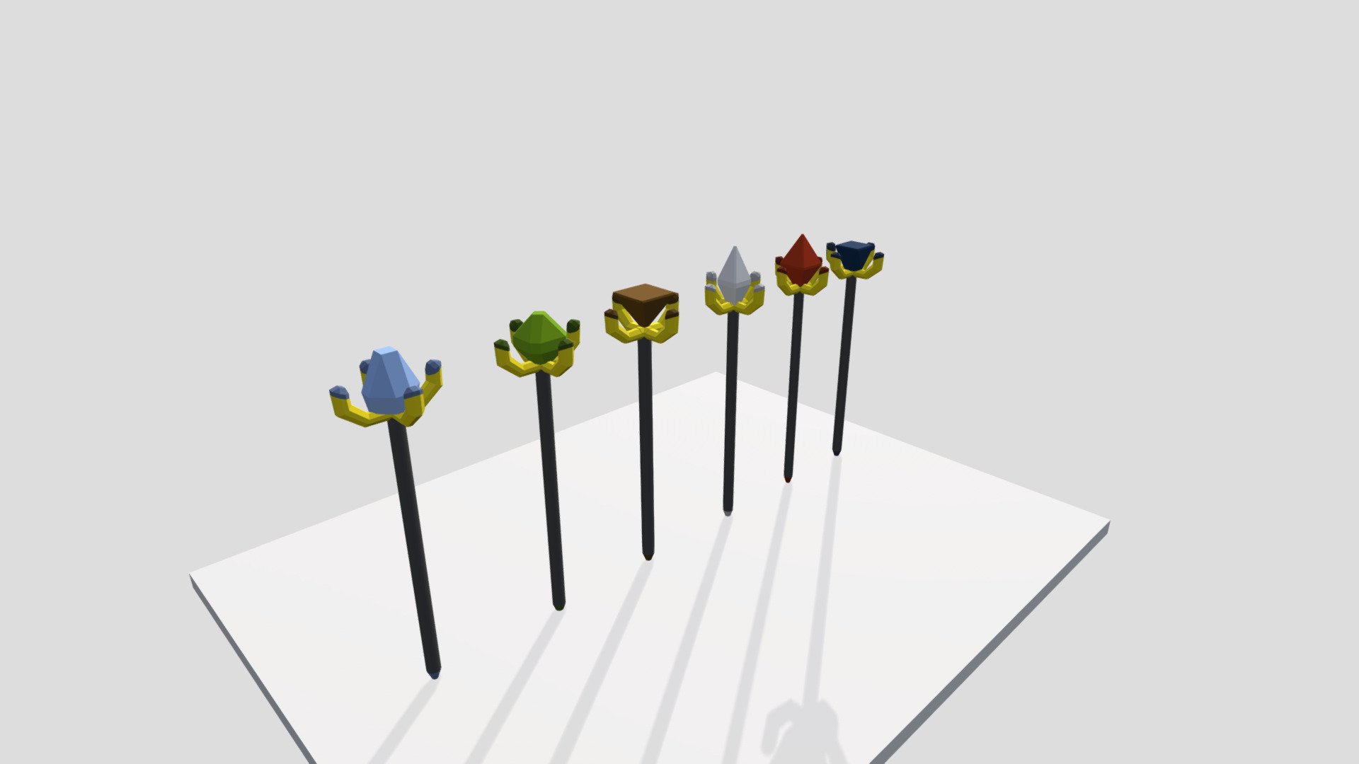 LowPoly RPG Staffs - Download Free 3D model by daviagrizzi (@davi ...