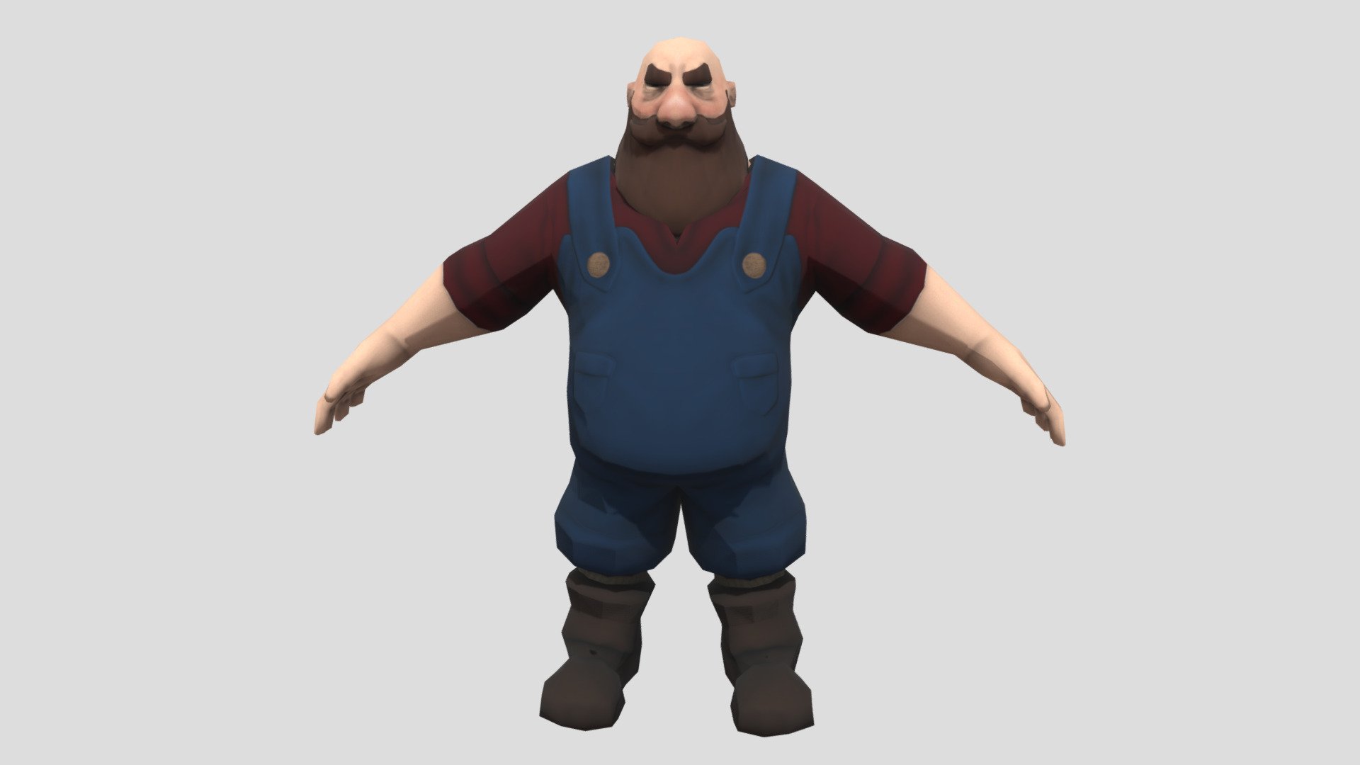 Fat worker. - 3D model by belevol [61fa880] - Sketchfab