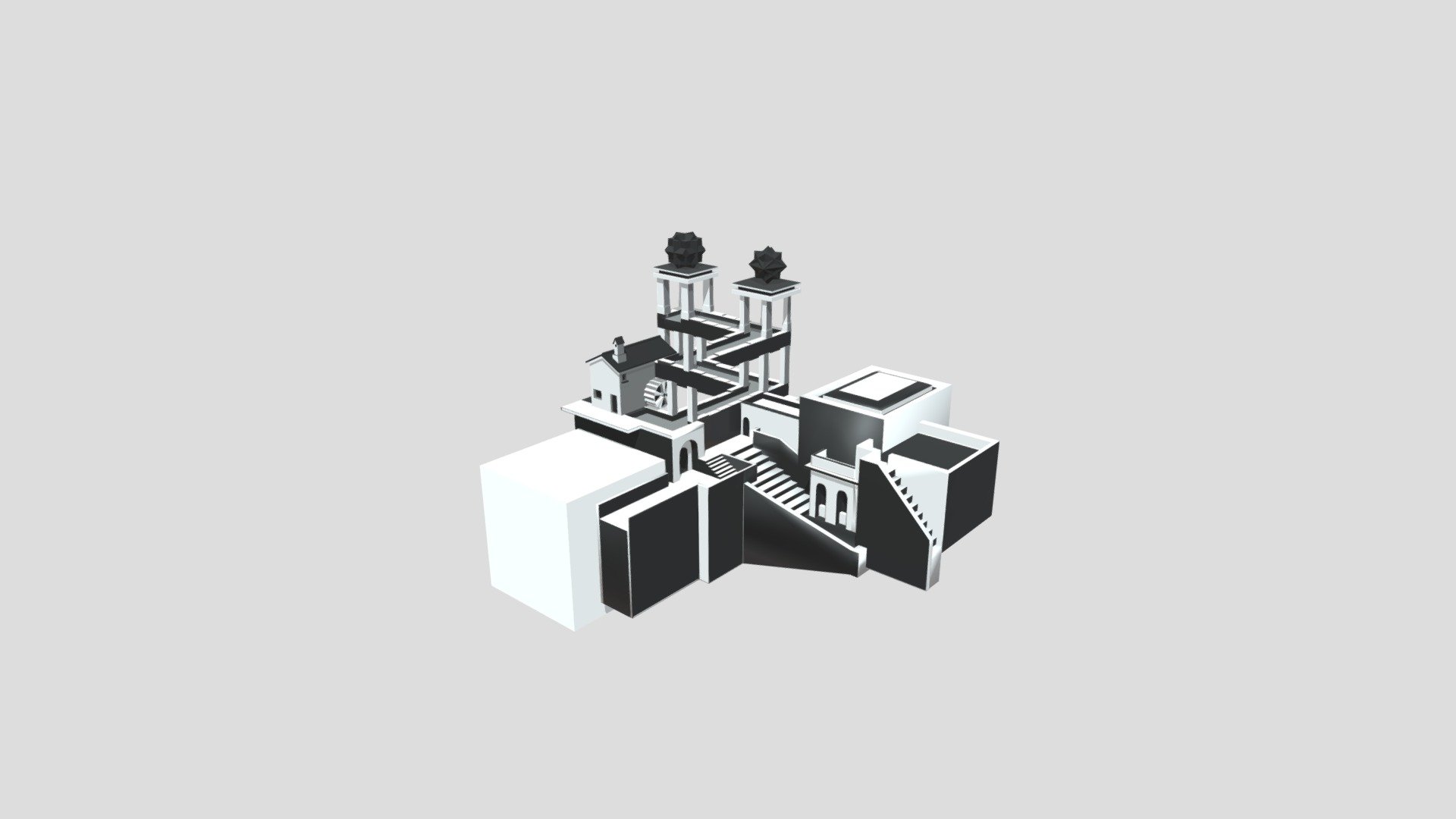 Escher building - Download Free 3D model by alan.richter.cvr [61fbe51 ...