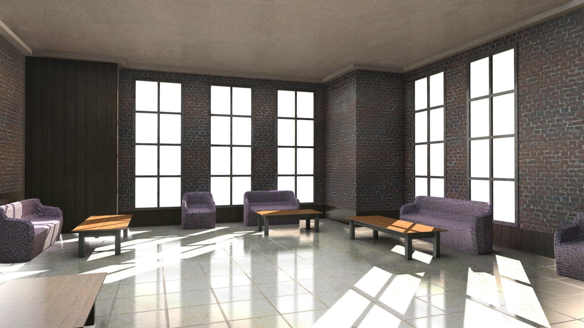 Sitting Room with Baked Textures - Download Free 3D model by jimbogies ...