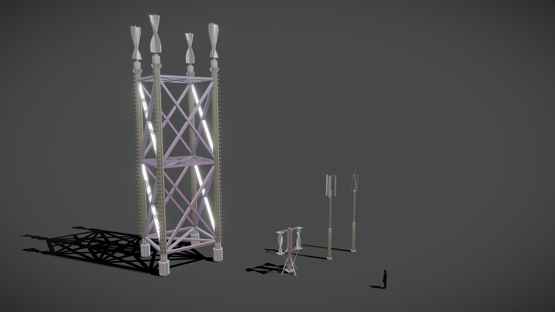 Generic Wind Turbines - Buy Royalty Free 3D model by TankStorm [61fdf38] - Sketchfab Store