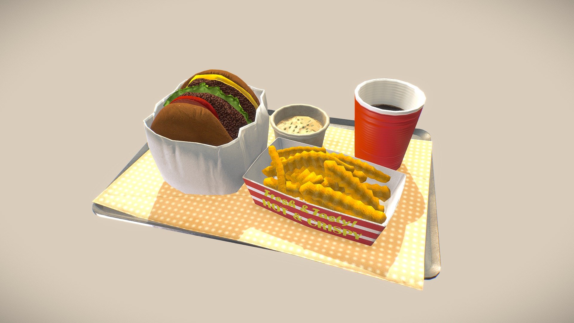 Fast Food Combo – Game-Ready 3D Asset - Download Free 3D model by CHEN (@aa6112532527) [6201d9e ...