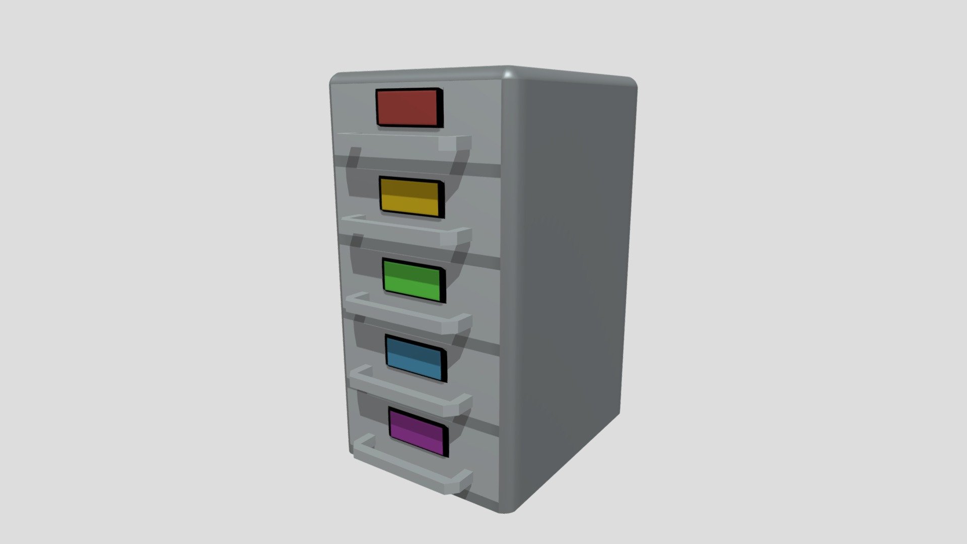 The Colourfully Organised Filing Cabinet - 3D model by Mr.Dan42 ...