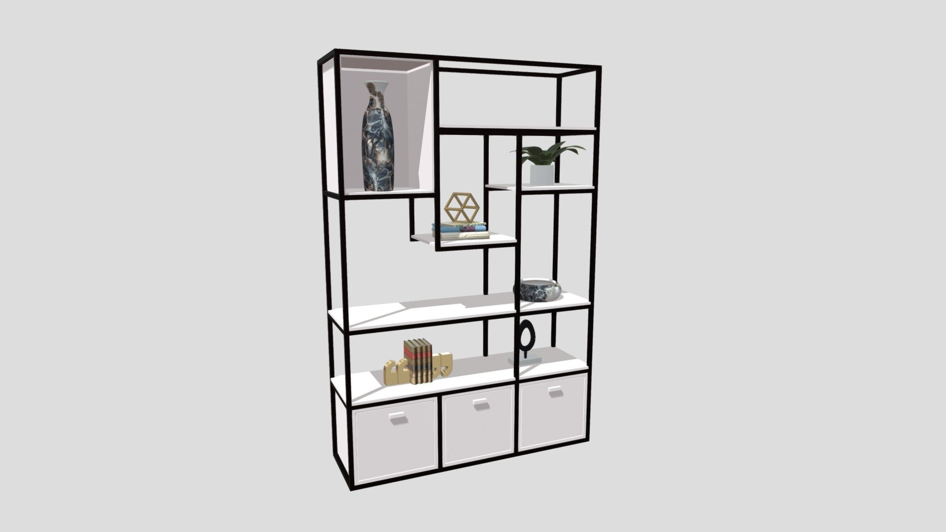 wall unit - Download Free 3D model by Dawn (@dawnio) [620a462] - Sketchfab