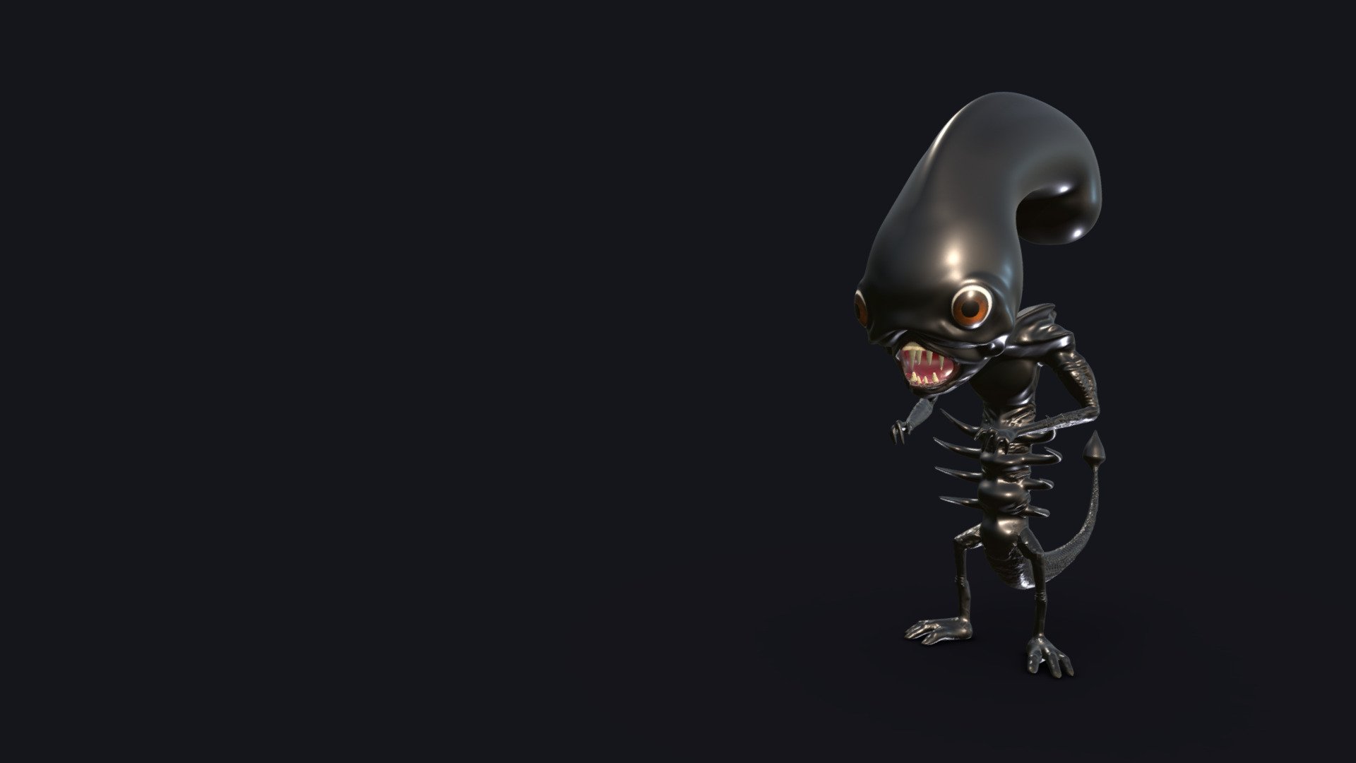 Alien Giger Style - 3D model by pixelmax [62116f8] - Sketchfab