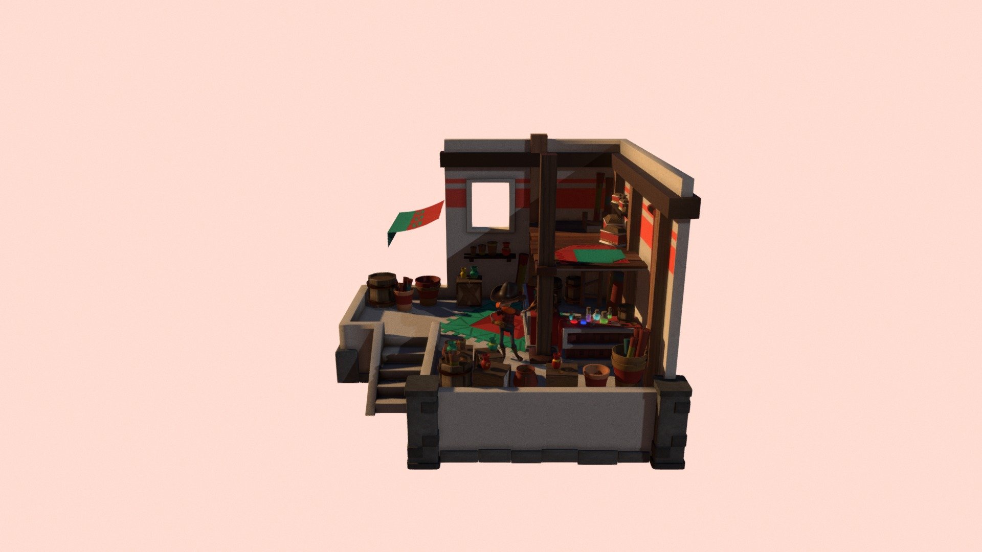 Stylized Shop - Download Free 3D model by AlejandroMelero (@wallands2 ...