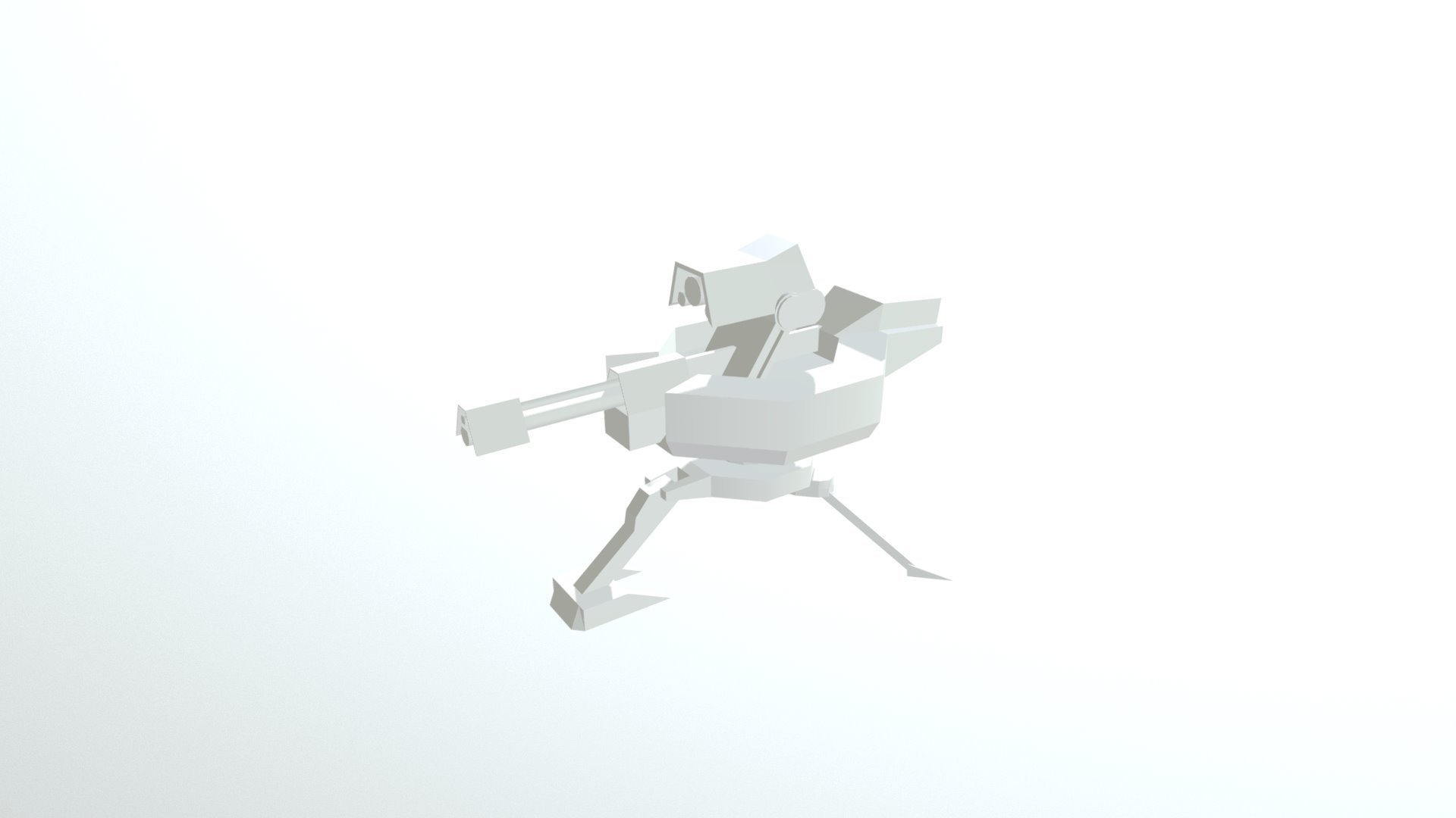 Turret Low Poly - 3D model by evanwolz [6217795] - Sketchfab