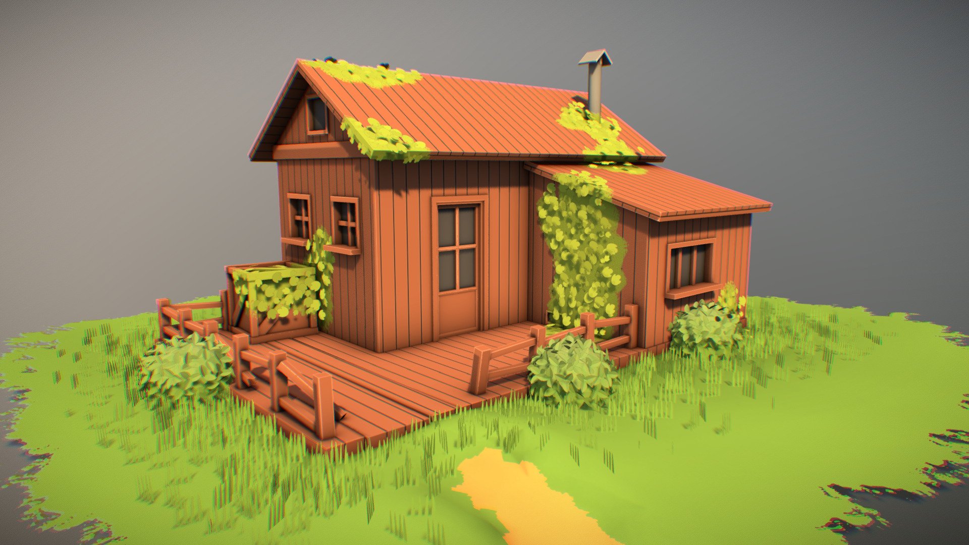 Overgrown house - 3D model by Notisi (@Notisi.Draw) [6219ab0] - Sketchfab