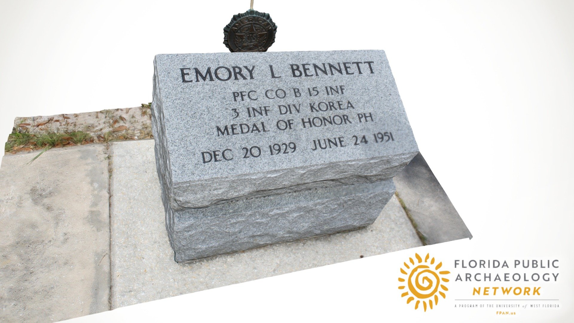 Emory Bennett Grave Marker - 3D model by Florida Public Archaeology ...