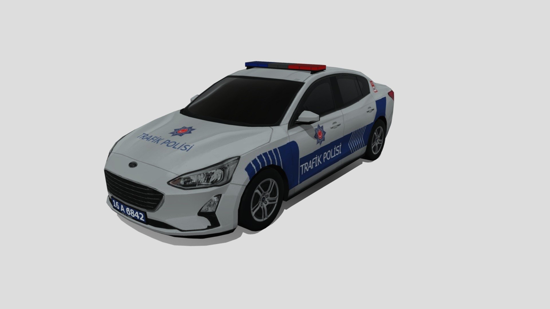 2020 Ford Focus Sedan Police - 3D model by VeesGuy [621fae3] - Sketchfab