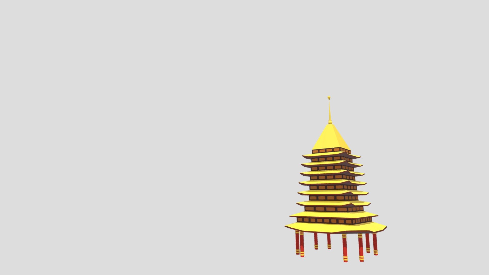 Pagoda - 3D model by BatrC [62223c4] - Sketchfab
