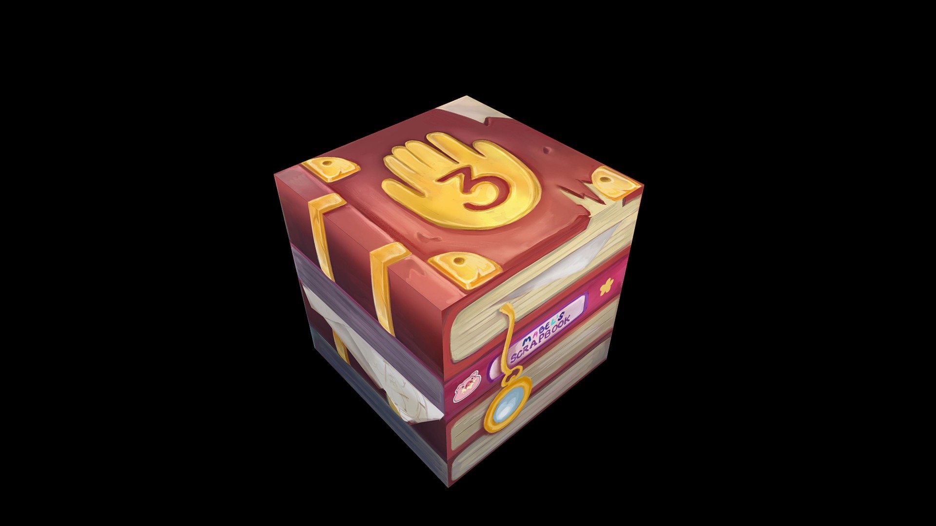 Gravity Falls Hand-Painted Texture Exercise - 3D model by cozy.worlds [6222e13] - Sketchfab