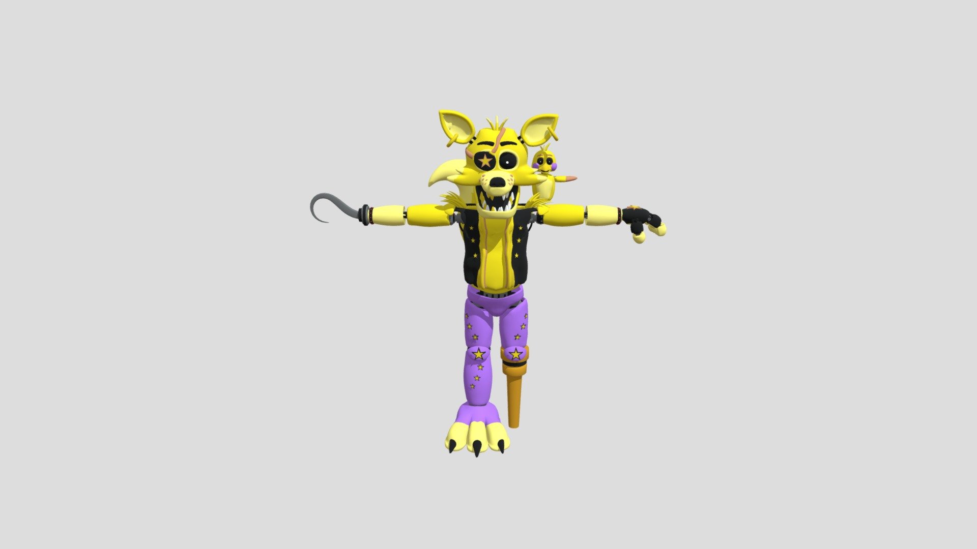 Bun-Zai's Star Golden Foxy - Download Free 3D model by Sammy The ...