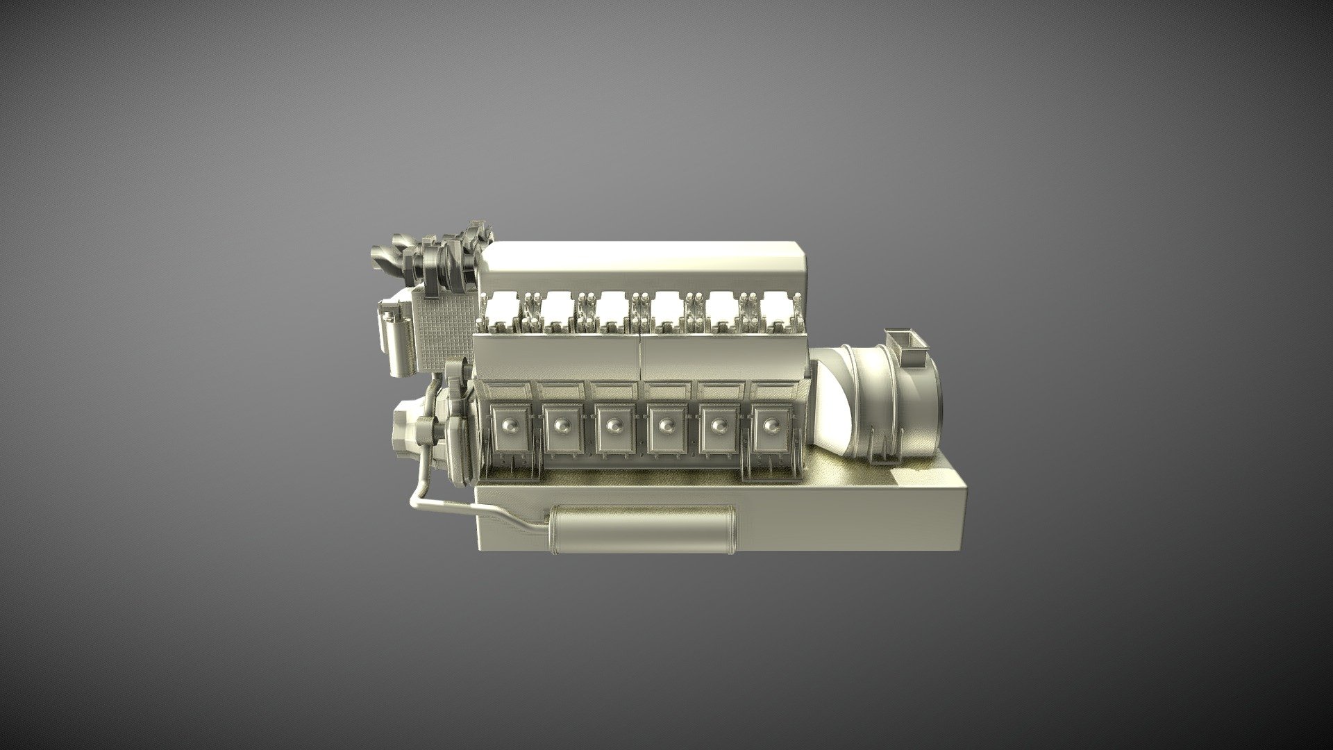 Diesel Engine D500 - 3D model by shuldeshov [62269ae] - Sketchfab