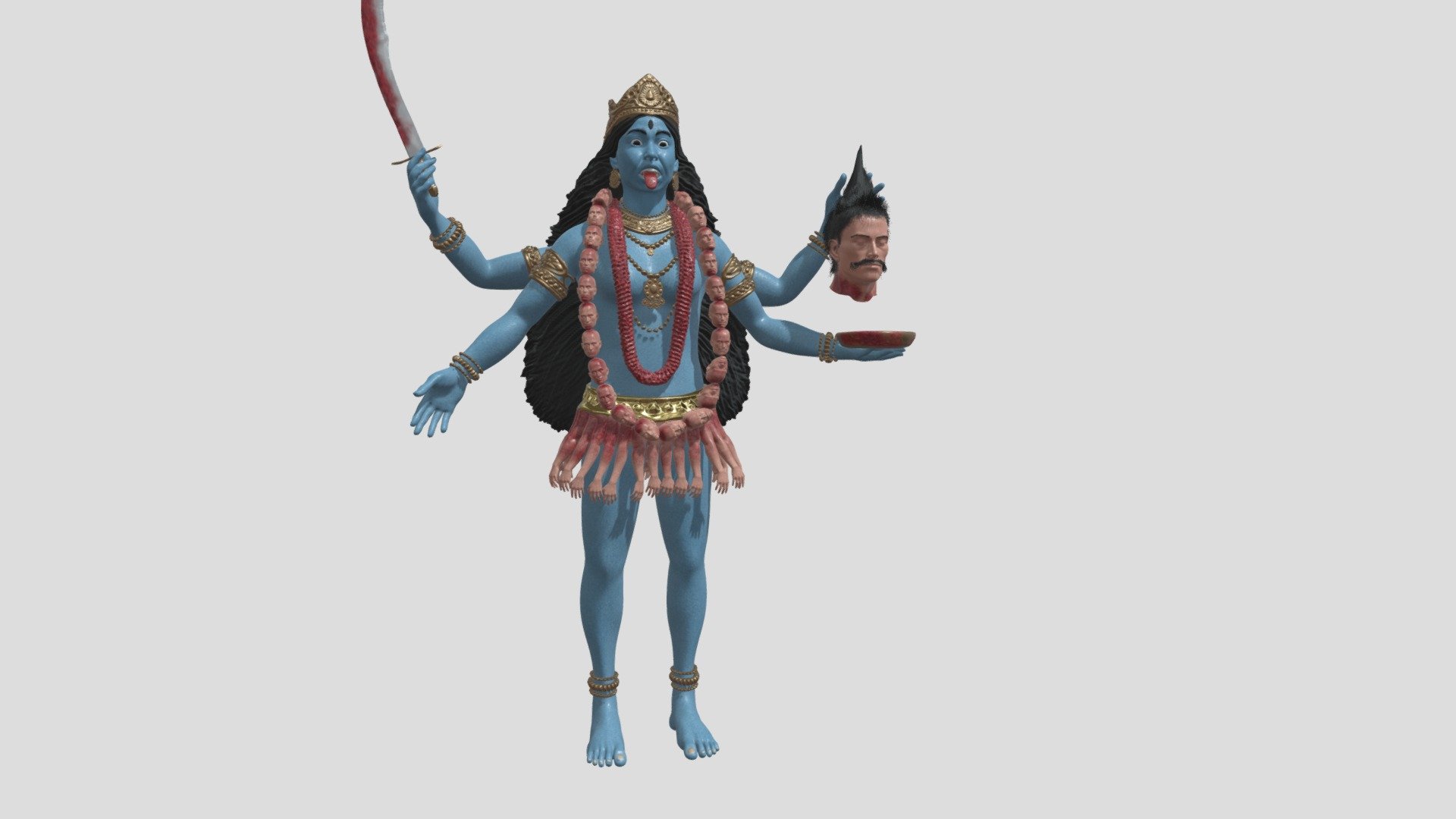 Kali (maa kali) idol - Buy Royalty Free 3D model by arshad irfan ...
