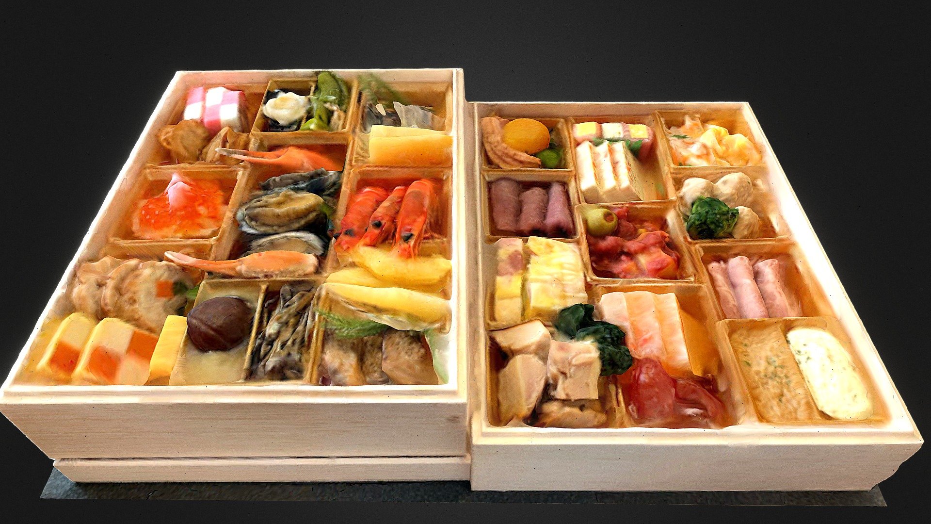 Traditional Japanese New Year feast - Download Free 3D model by ...