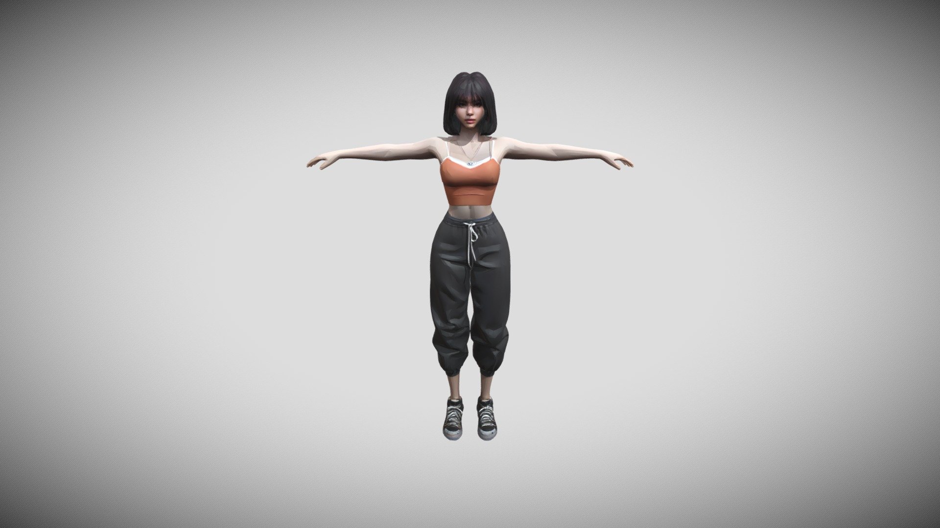 Female Character With Casual Clothing - Download Free 3D model by ...