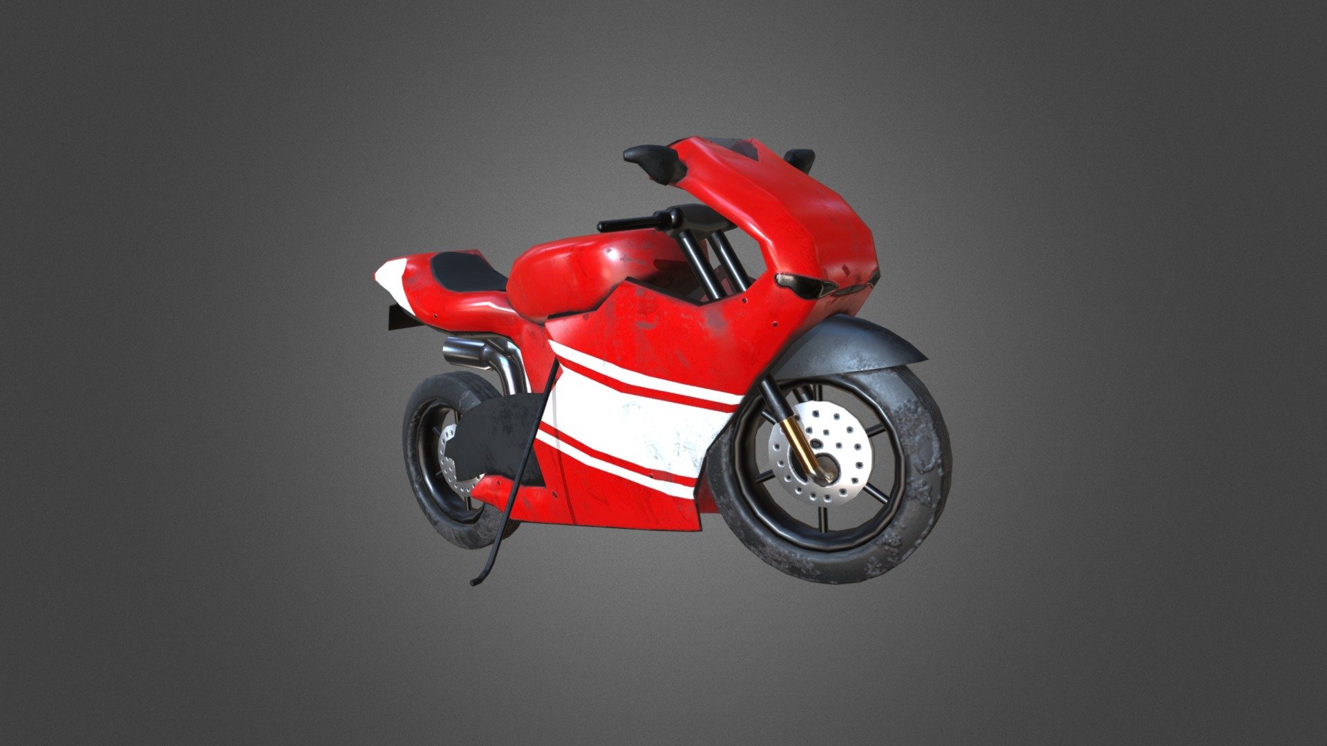Red Motorcycle - Download Free 3D model by dgeraci [622a627] - Sketchfab