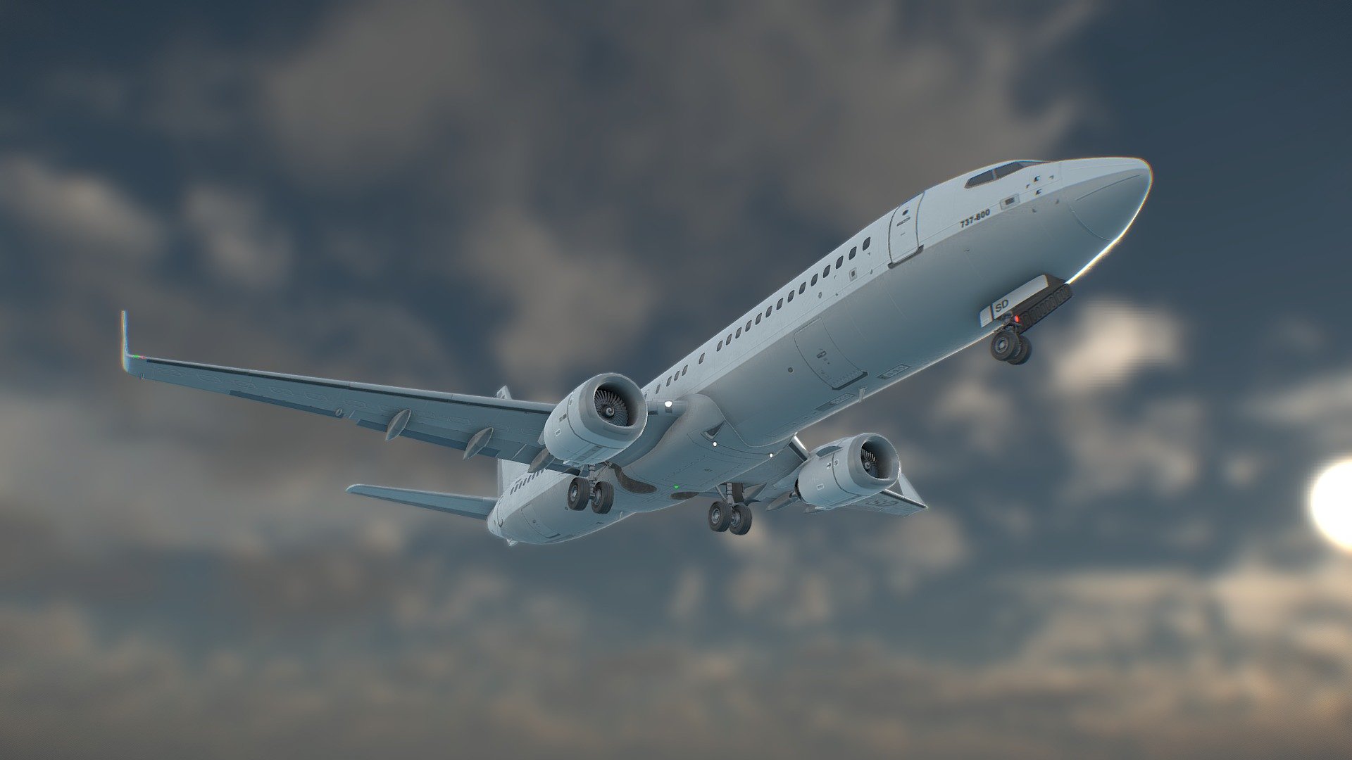Plane Boeing 737 - 3D model by Robertf91 [622b1db] - Sketchfab