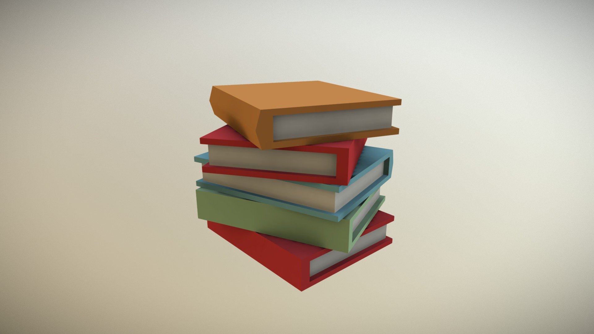 Book Pile - Household Props Challenge - 3D model by James Penman ...