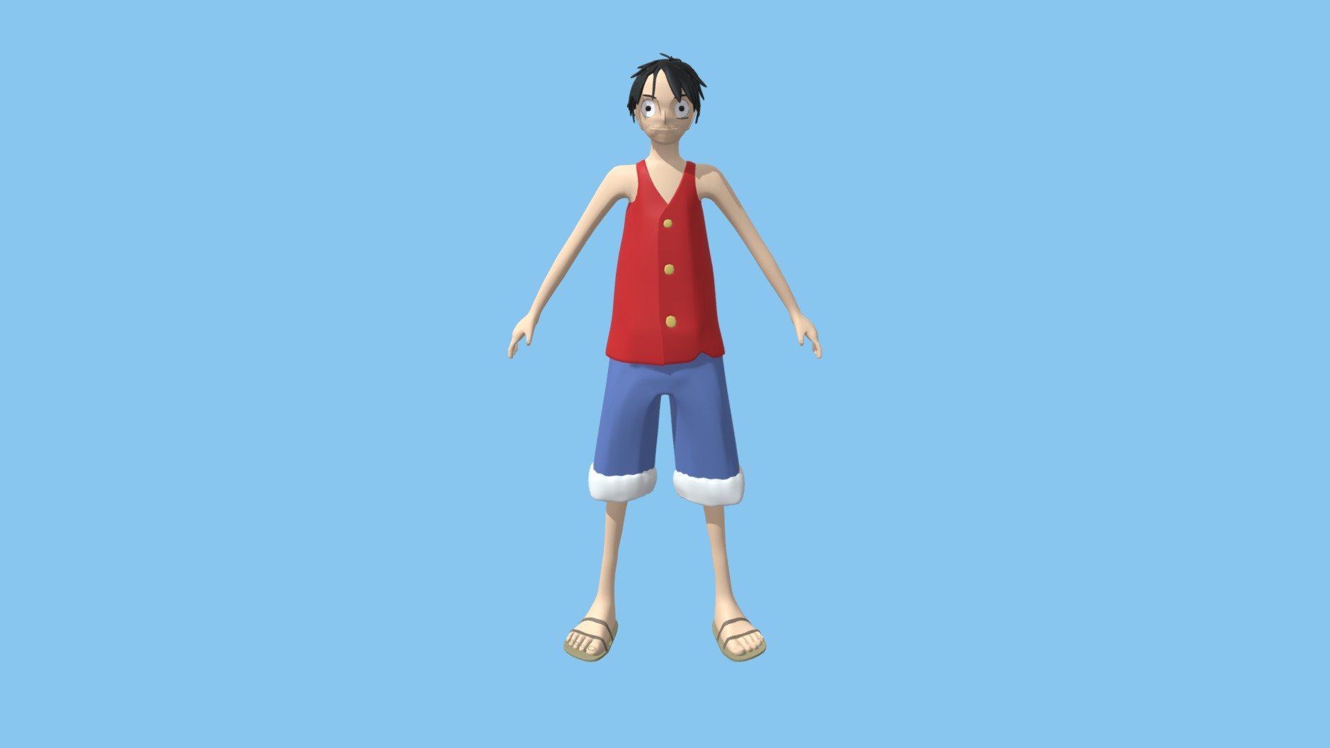 Monkey D. Luffy - 3D Model - One Piece - 3D model by Daniel Jones ...