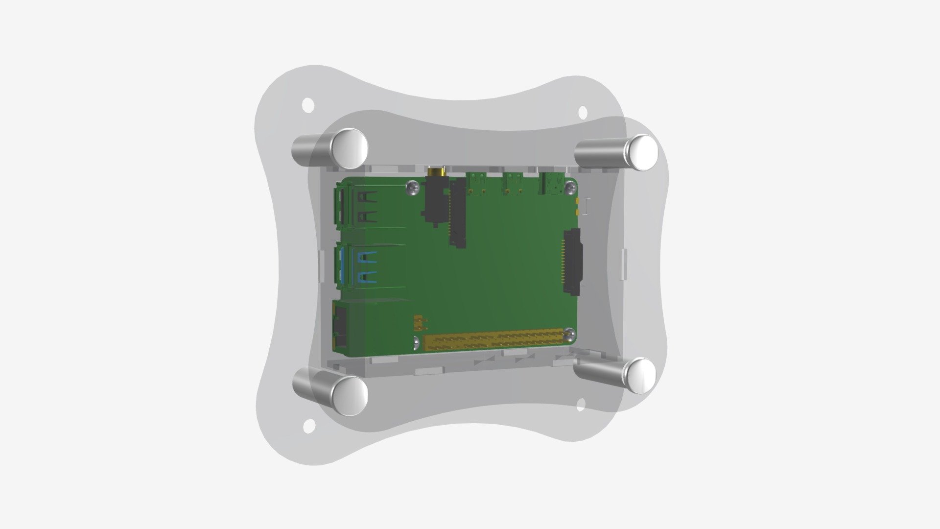 RPA-4B-1F - Wall mount type (PCB mount image) - 3D model by takachitec5 ...