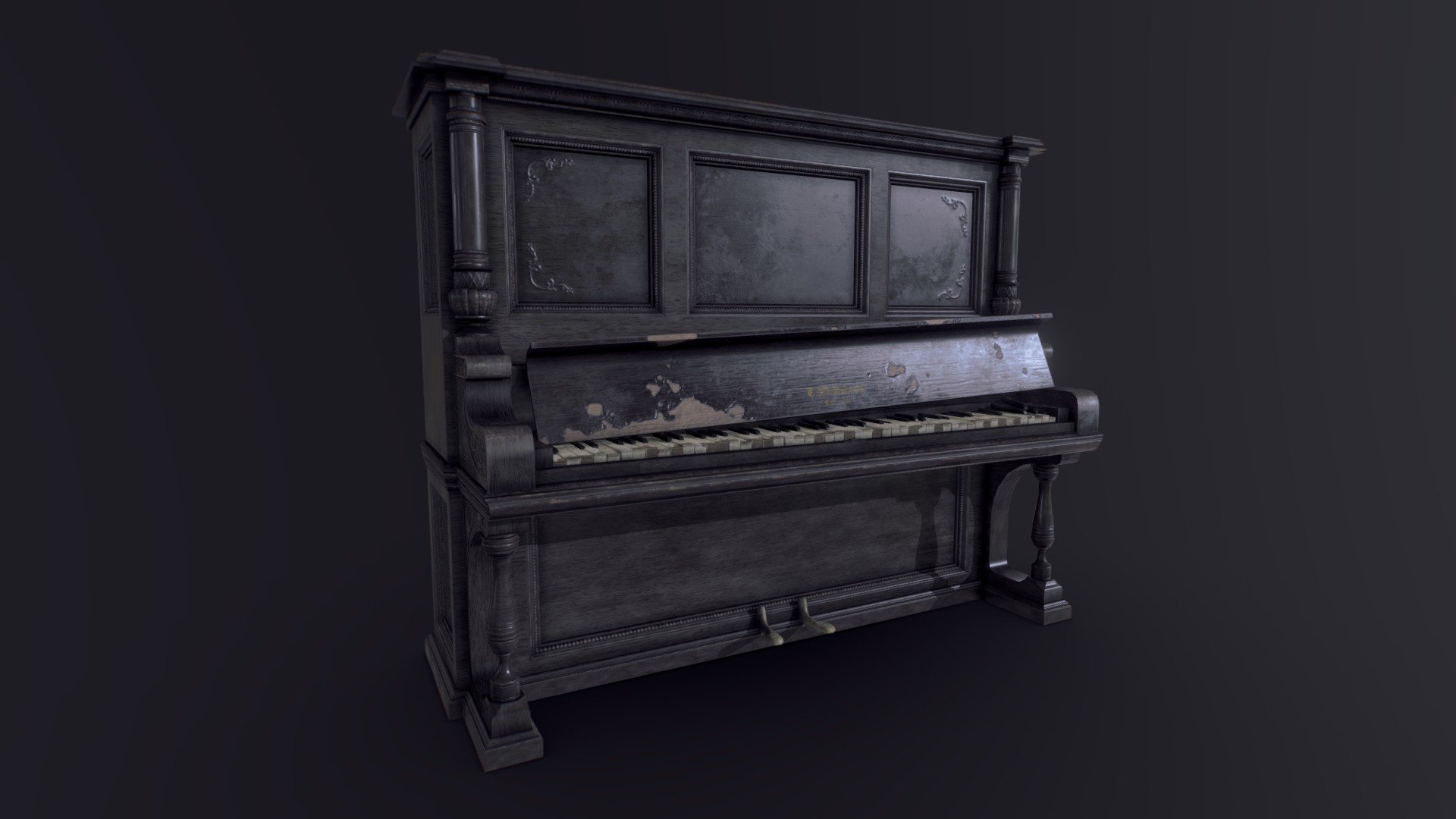 The Old Piano - 3D model by mew_3D [622f1e0] - Sketchfab