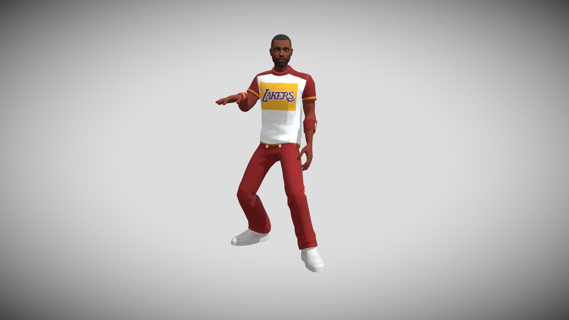 Lakers LeBron James Dribbles Basketball - Download Free 3D model by ...