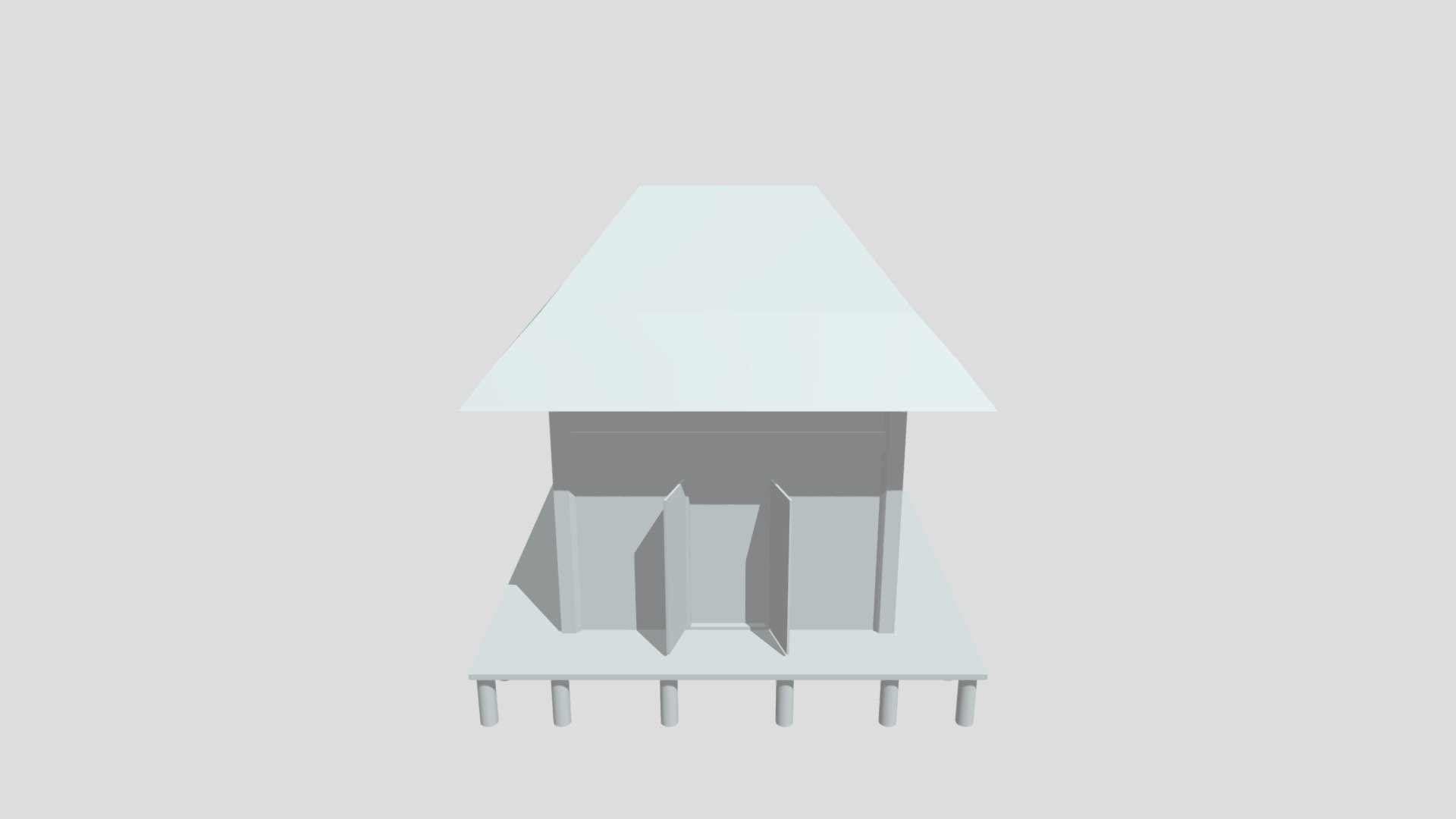 Small house — greybox - 3D model by ROYA (@royatlr) [62386fe] - Sketchfab